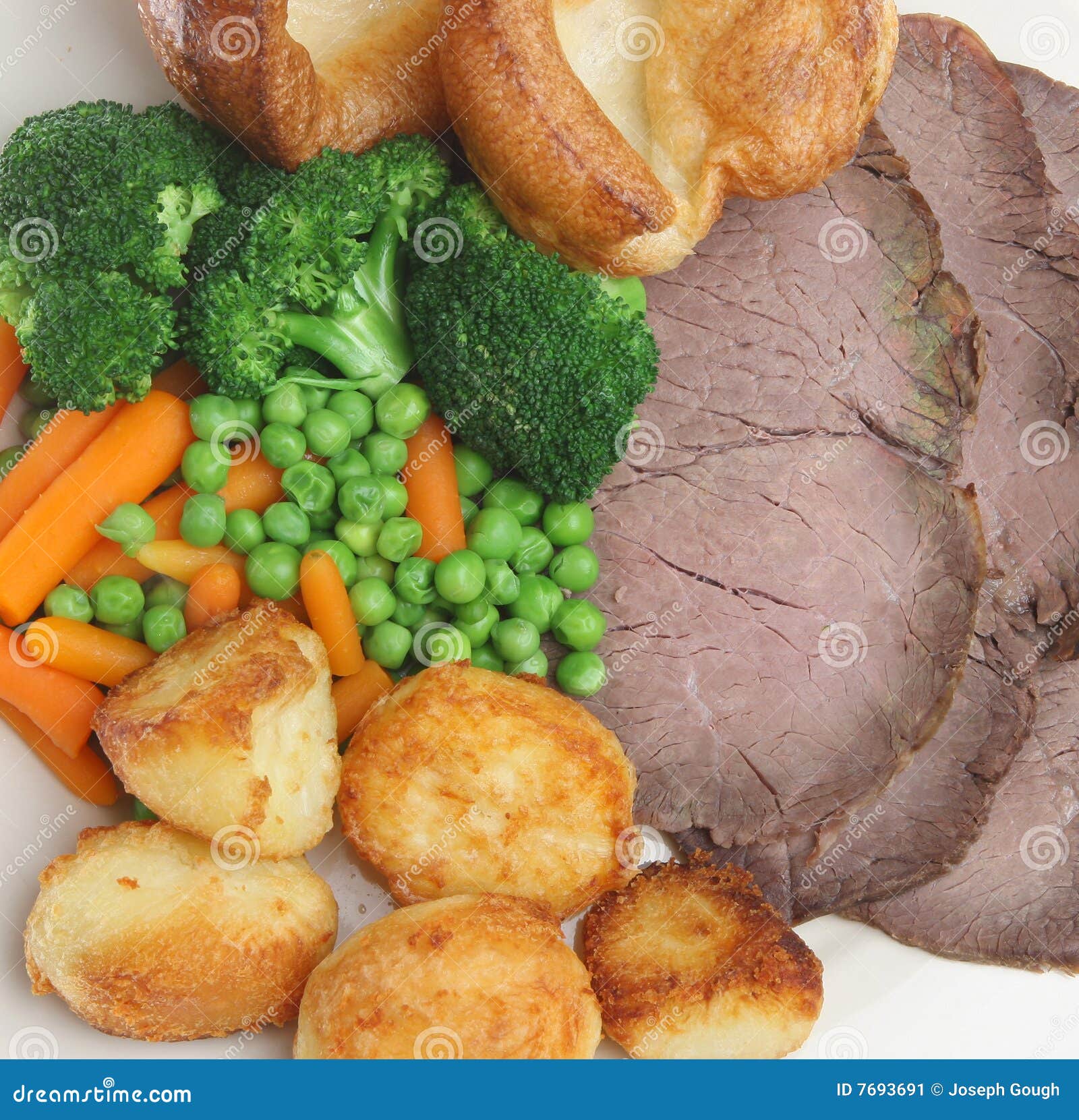 Roast Beef Dinner stock image. Image of green, traditional - 7693691