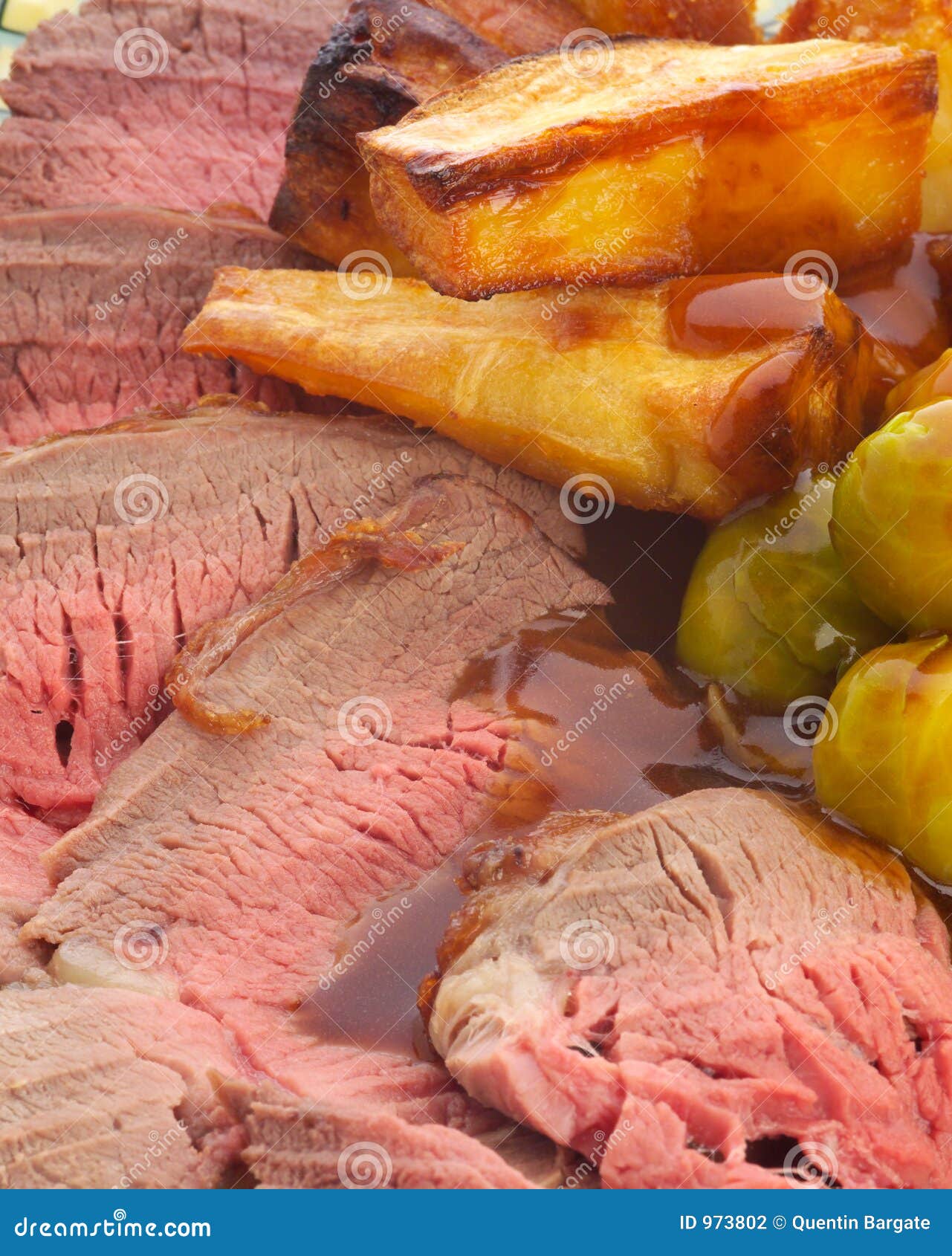 Roast Beef Dinner, Portrait Format Stock Photo - Image of beef, roasted ...