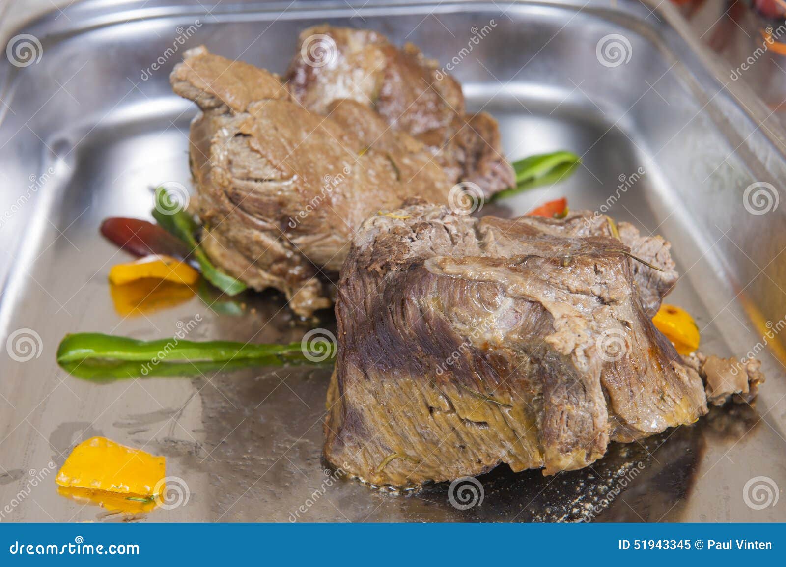 Roast Beef on Display at Restaurant Buffet Stock Image - Image of ...