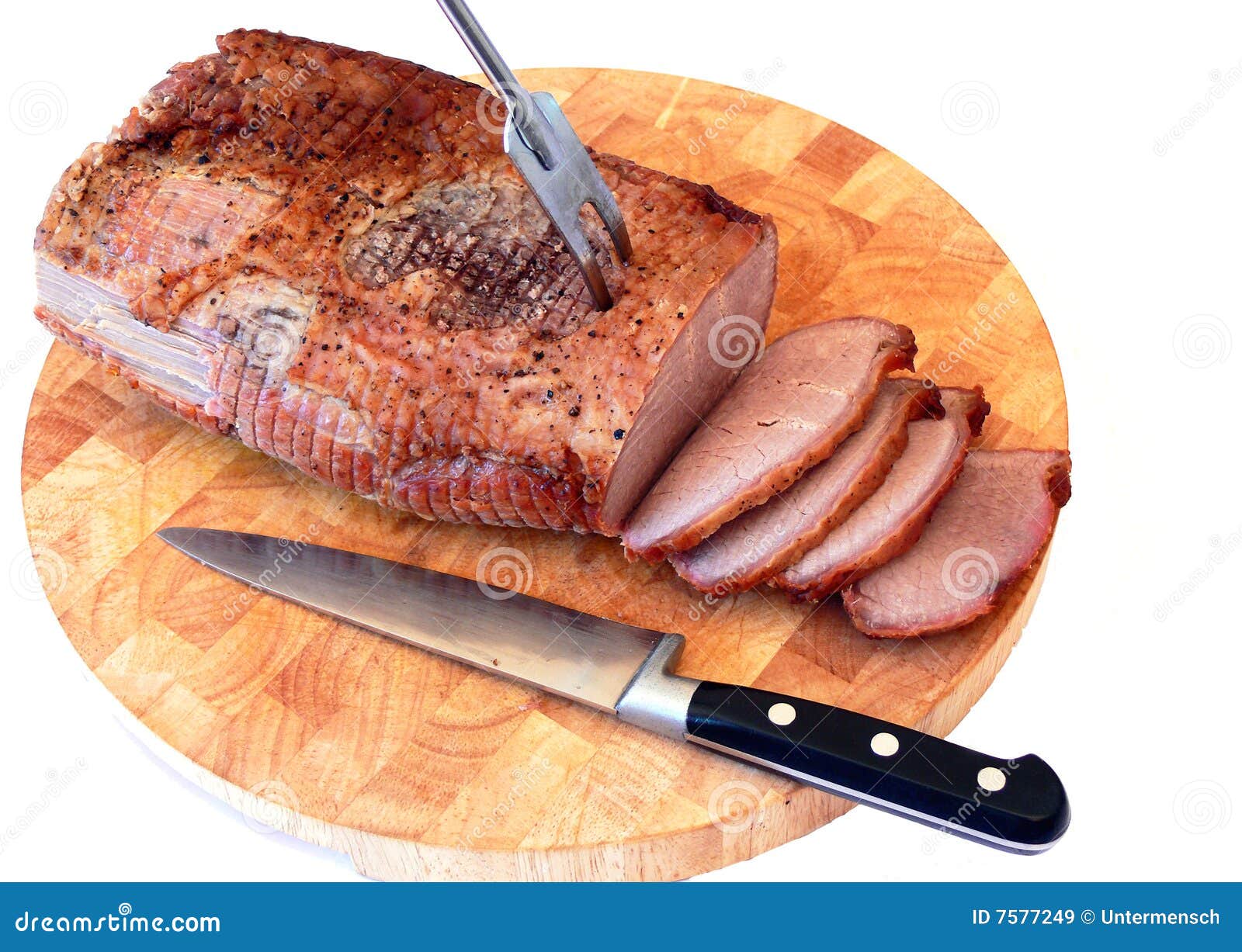 Roast beef joint stock image. Image of cooking, meal, chopping - 7577249
