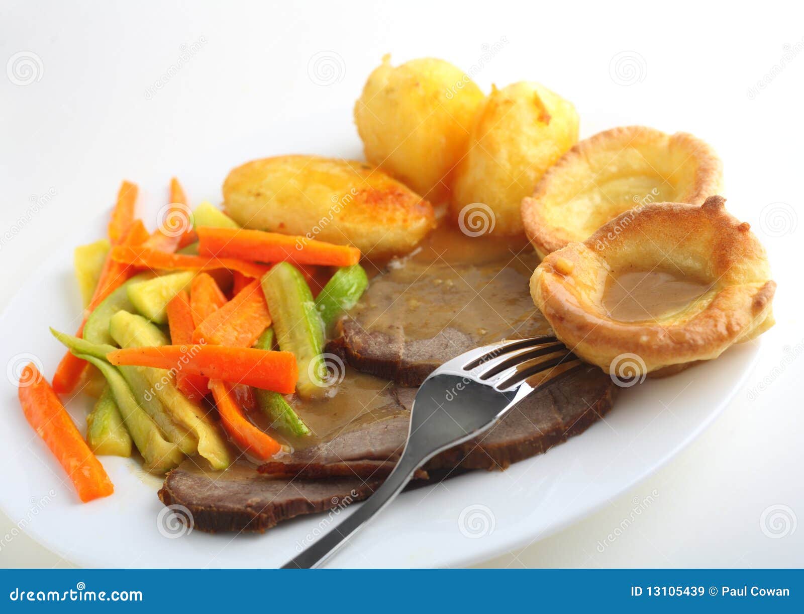 Roast beef meal side view stock image. Image of british - 13105439