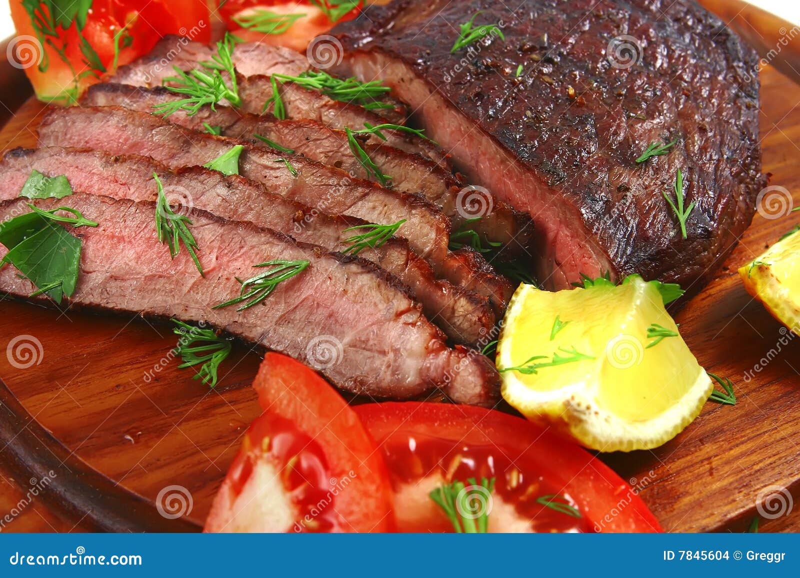 Roast Beef Meat Slices on Plate Stock Photo - Image of slice, freshness ...