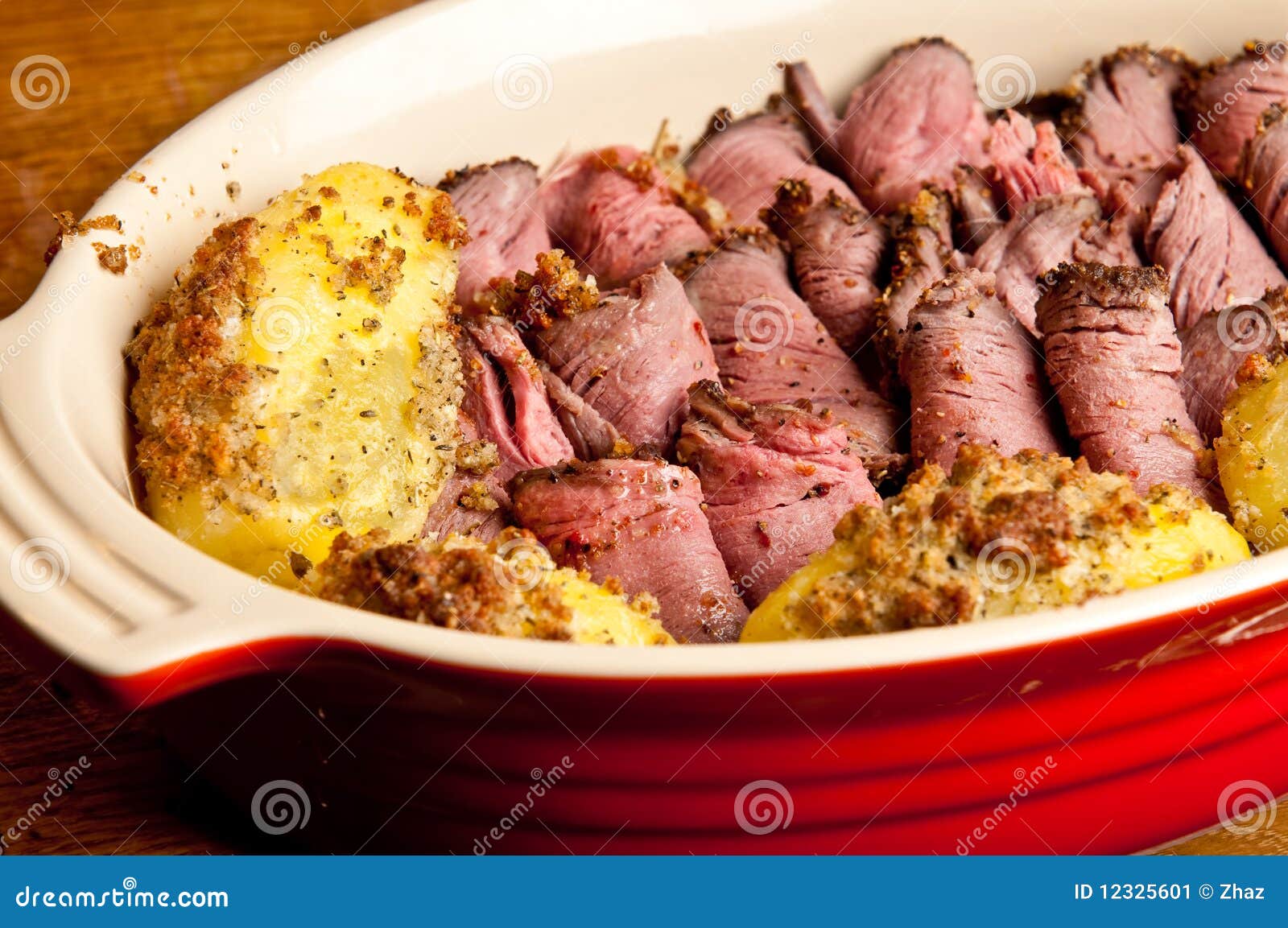 Roast beef in pan stock image. Image of cuisine, roastbeef - 12325601