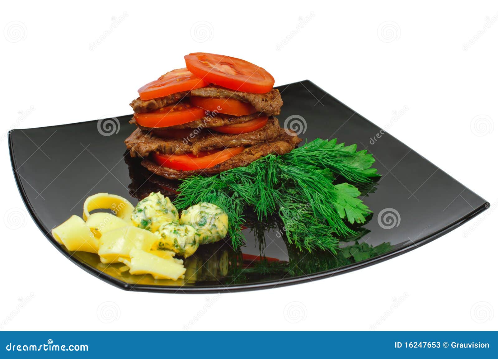 Roast beef on a plate stock image. Image of prepared - 16247653