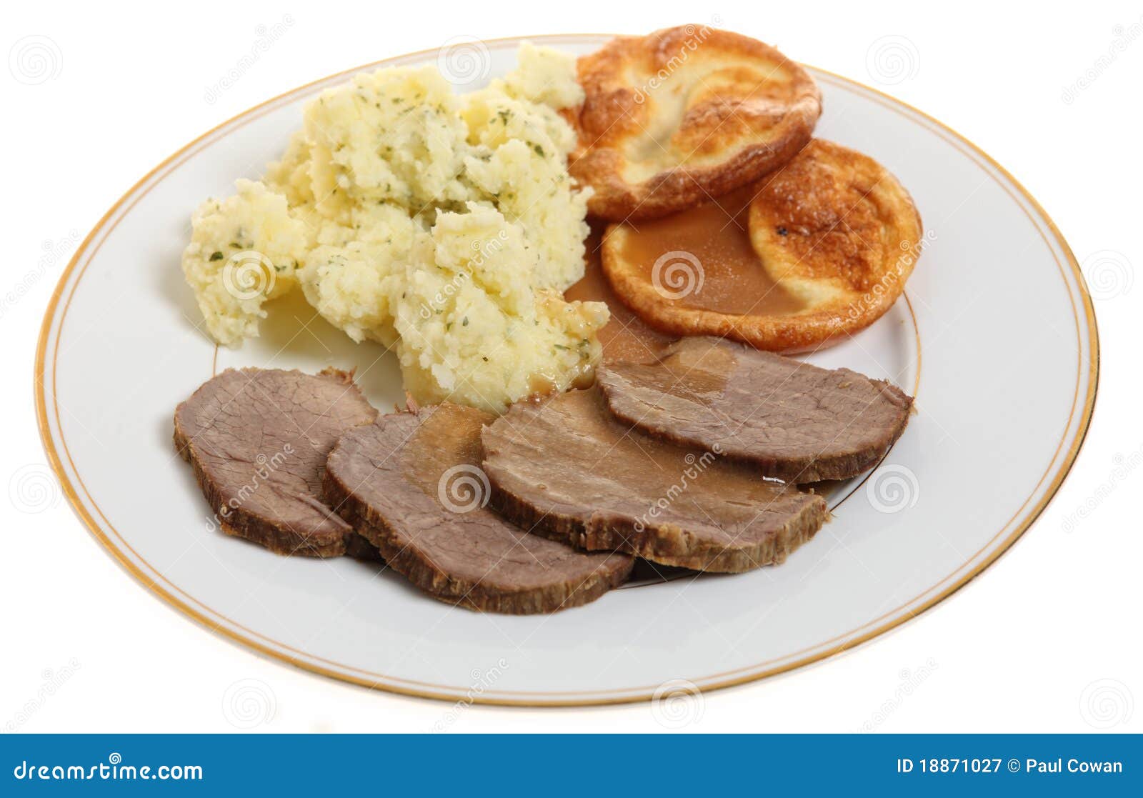 Roast beef plate stock image. Image of gravy, close, food - 18871027