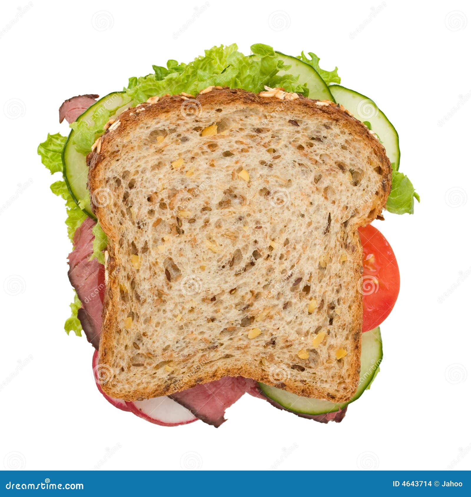 Roast Beef Sandwich Top View Stock Photo - Image of breakfast, dieting ...