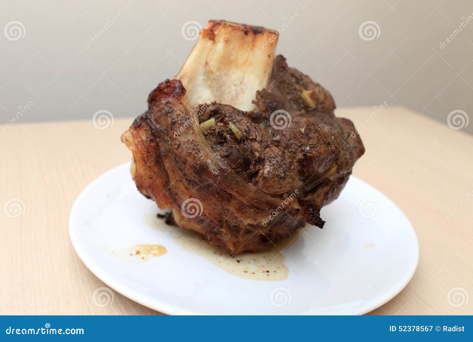 Roast beef shin stock image. Image of bone, meal, knuckle - 52378567