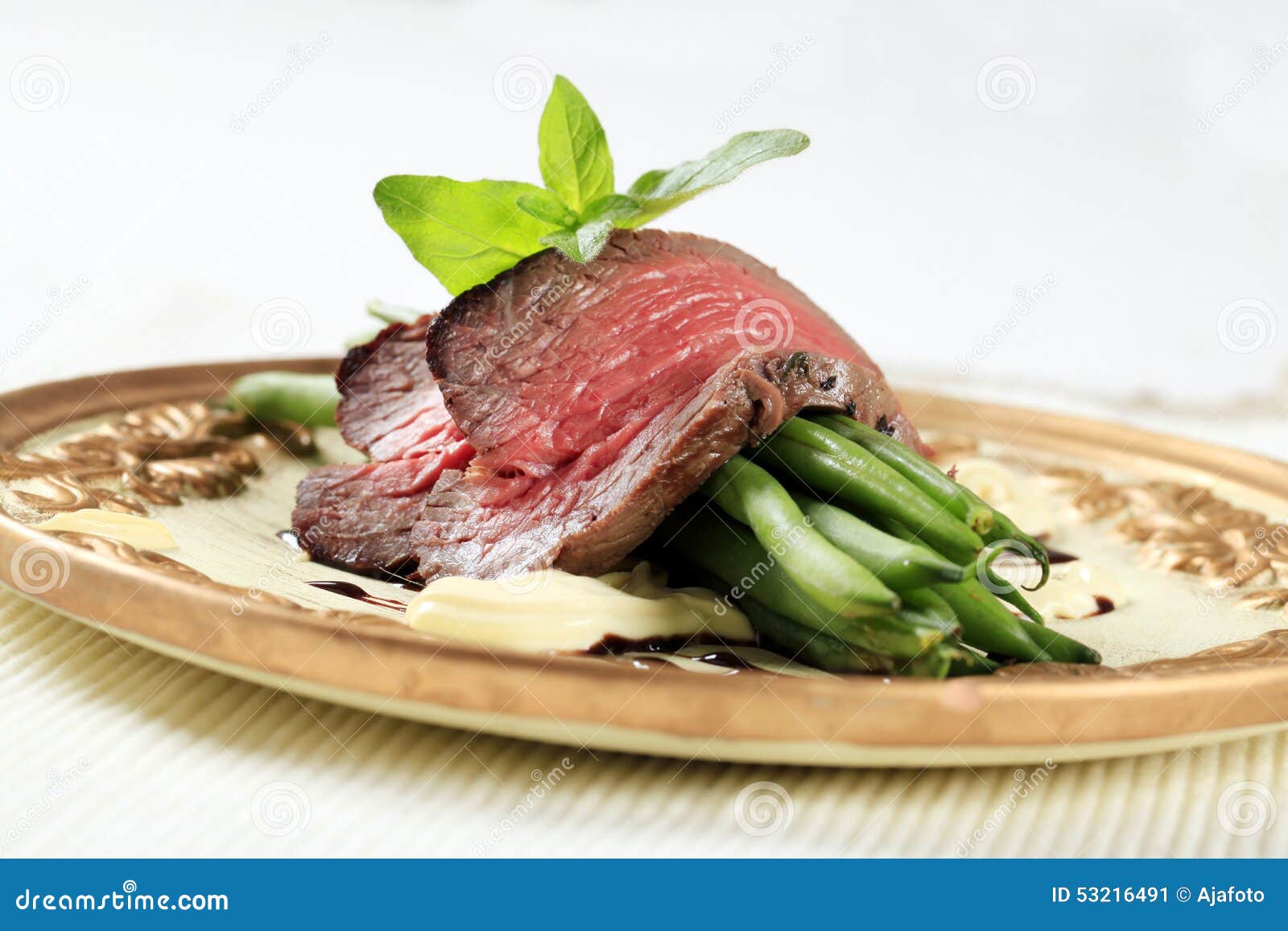 Roast Beef and String Beans Stock Image - Image of meat, roasted: 53216491