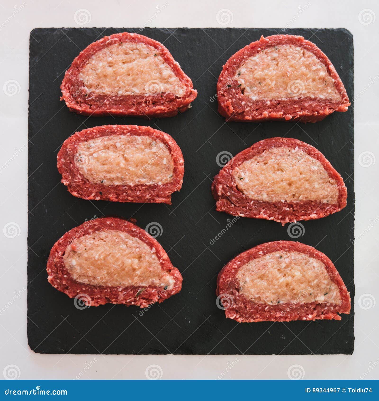 Roast Beef Stuffing and Ready To Be Cooked. Stock Image - Image of ...