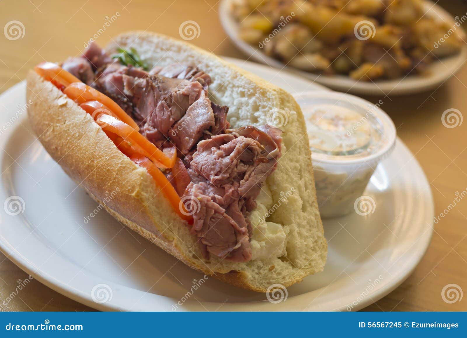 Roast Beef Sub Sandwich stock image. Image of cuisine - 56567245