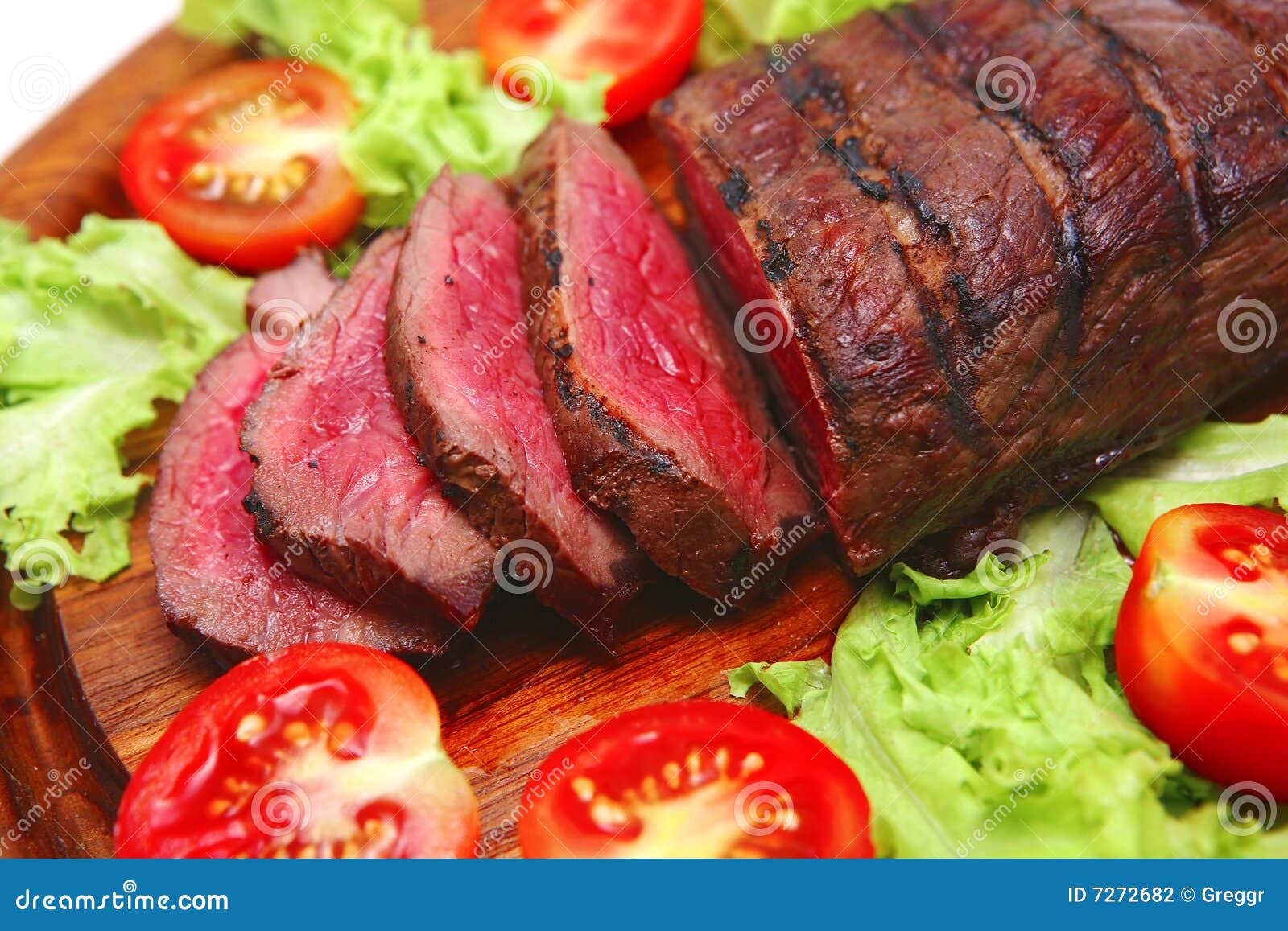Roast beef on wooden plate stock photo. Image of nutrition - 7272682
