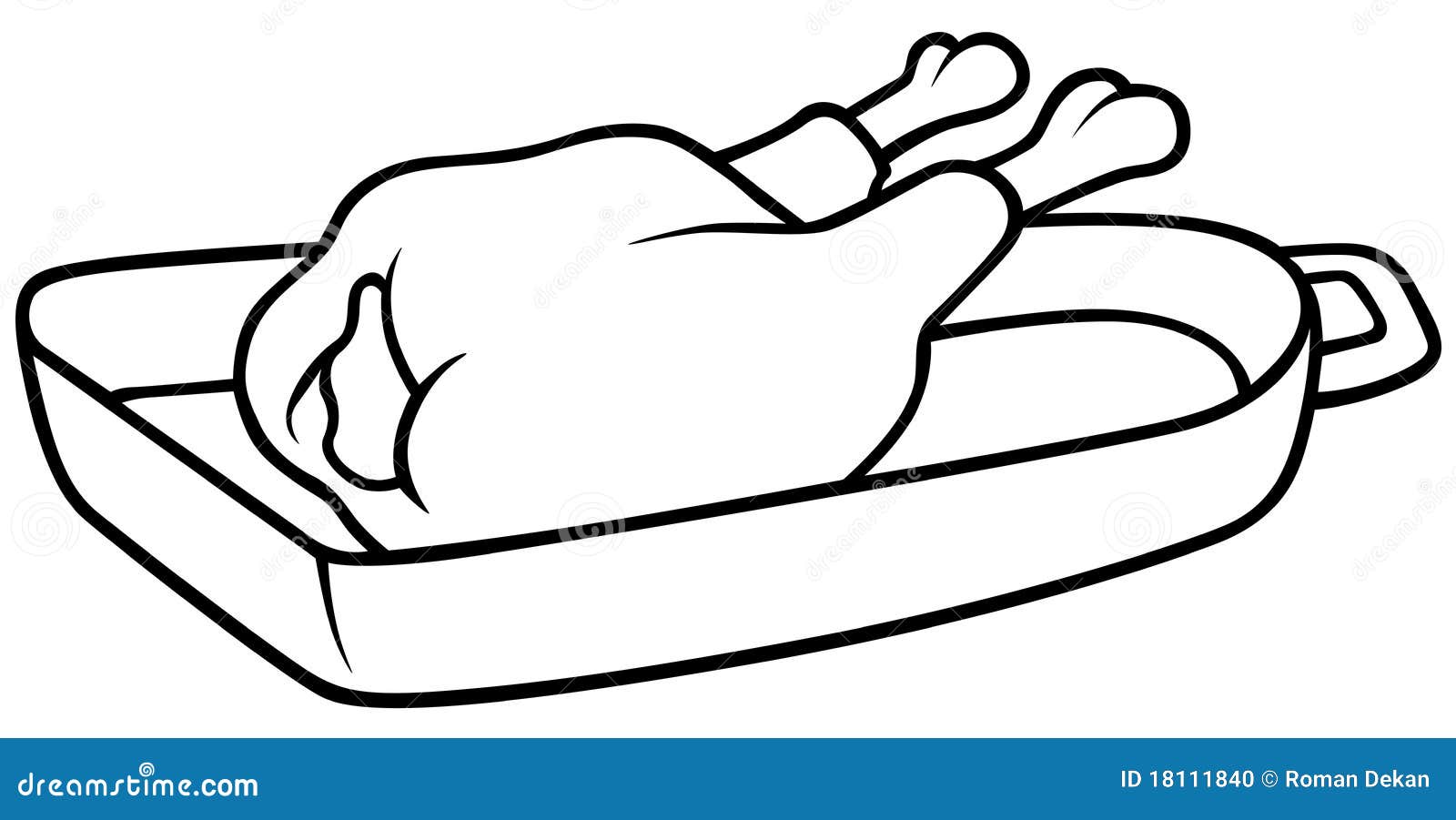 Roast Chicken Line Icon. Roasted Turkey Vector Illustration Isolated On ...