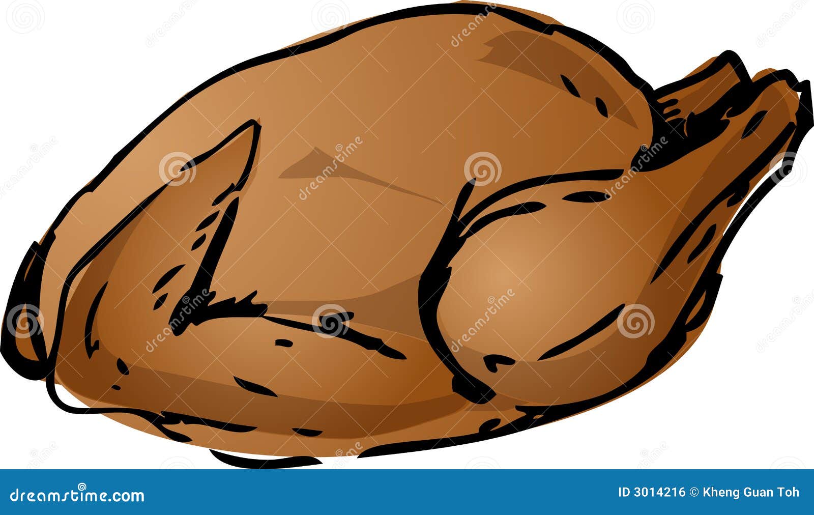 Roast chicken stock vector. Illustration of nutrition - 3014216