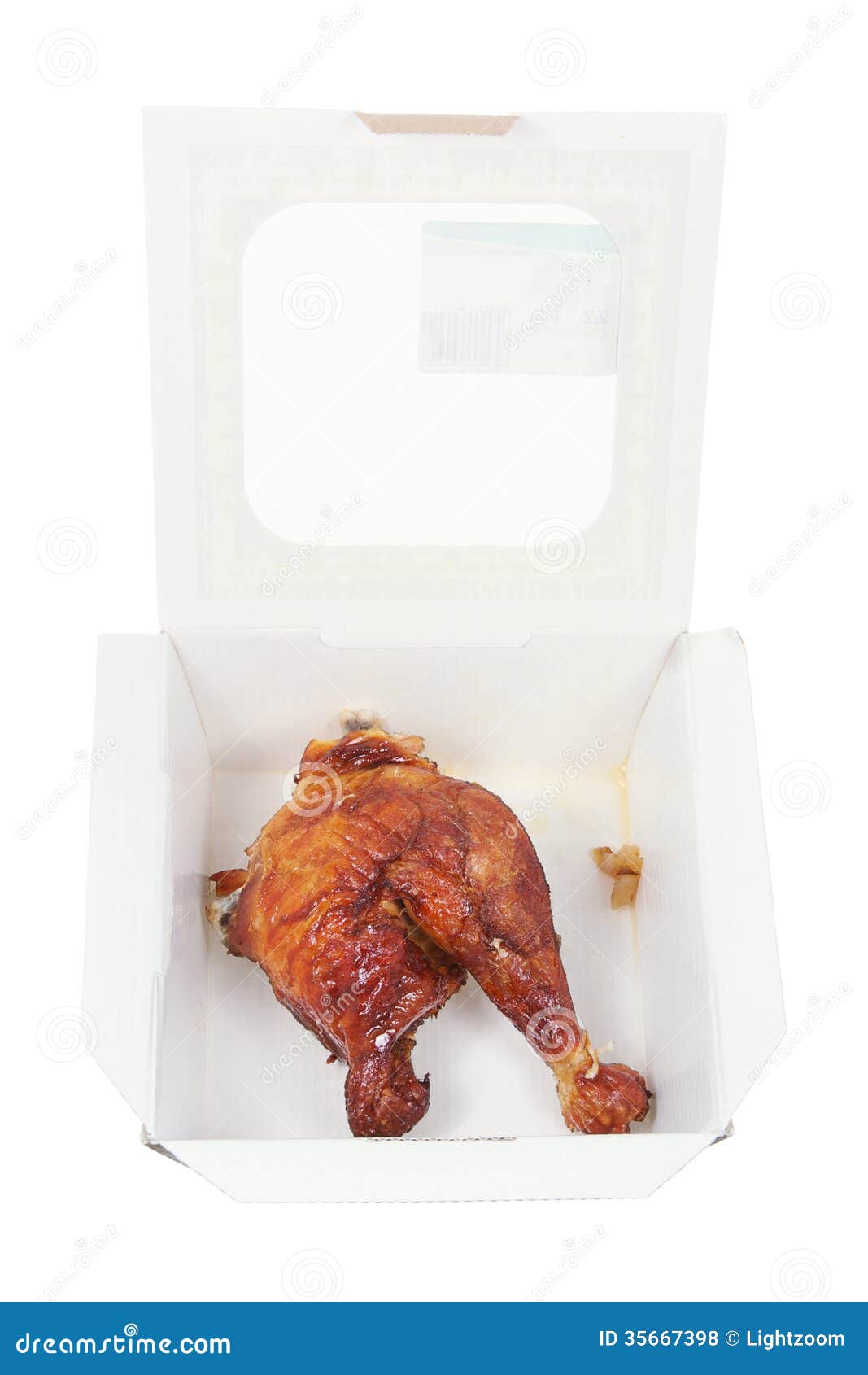 Roast Chicken in Box stock photo. Image of white, barbecue - 35667398