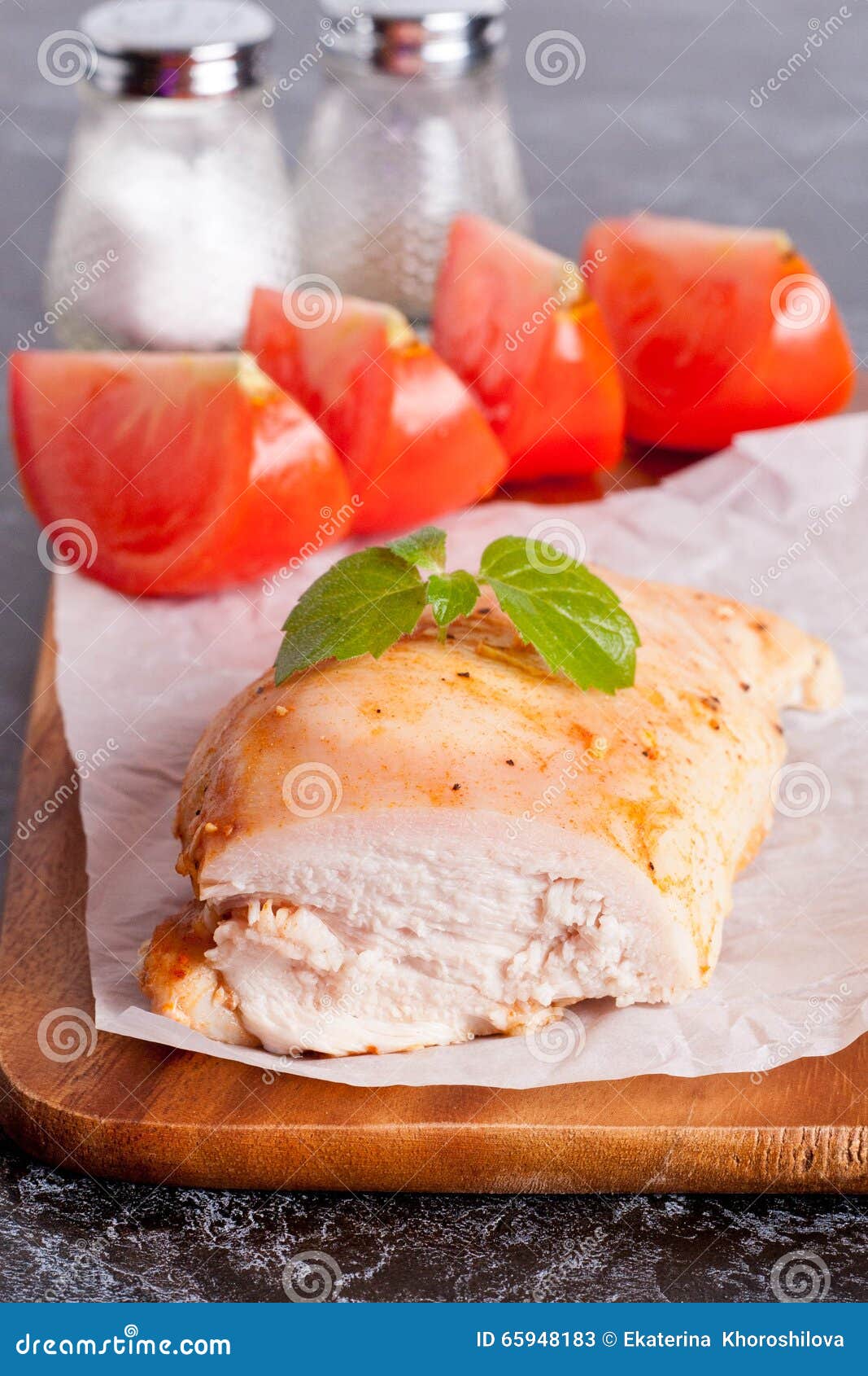 Roast Chicken Fillet and Vegetables Stock Image - Image of cooked ...