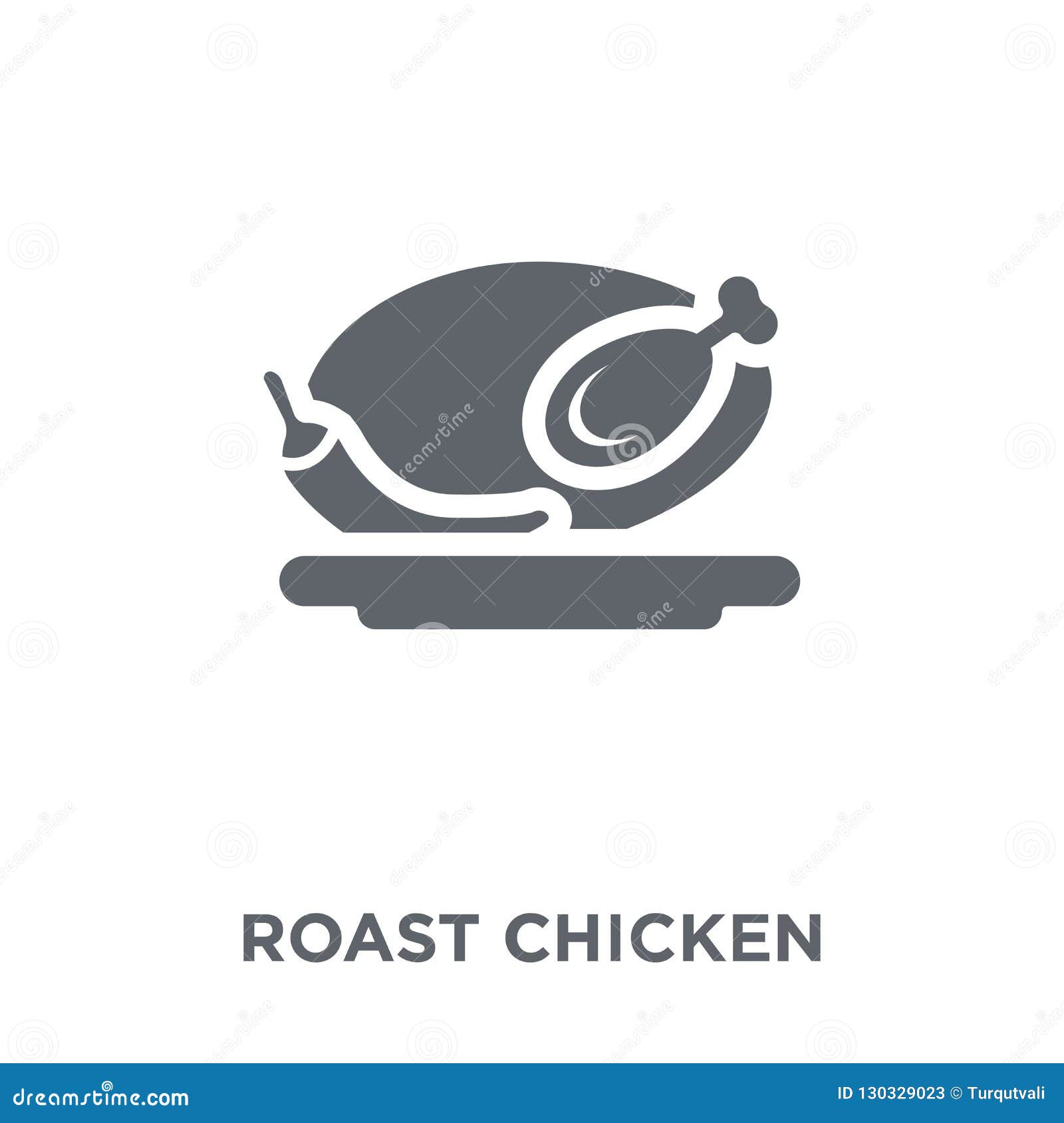 Roast Chicken Icon from Restaurant Collection. Stock Vector ...