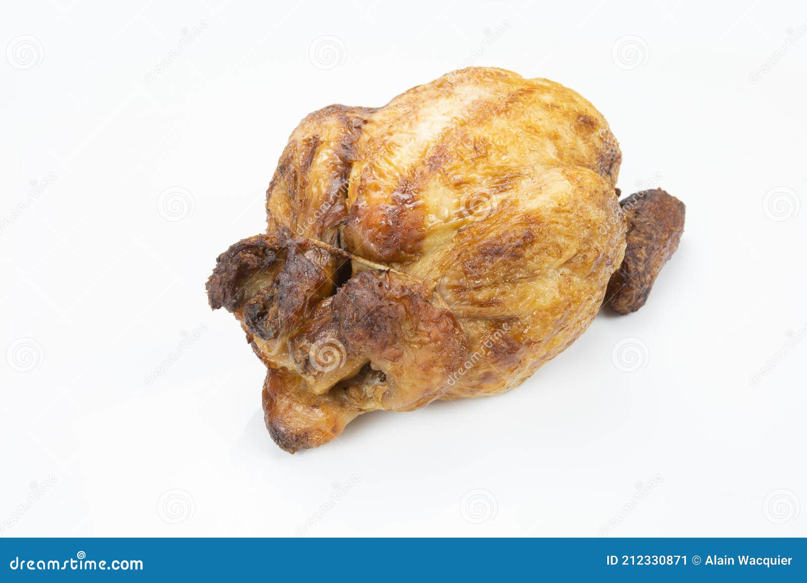 Roast Chicken on a White Background Stock Image - Image of chicken ...