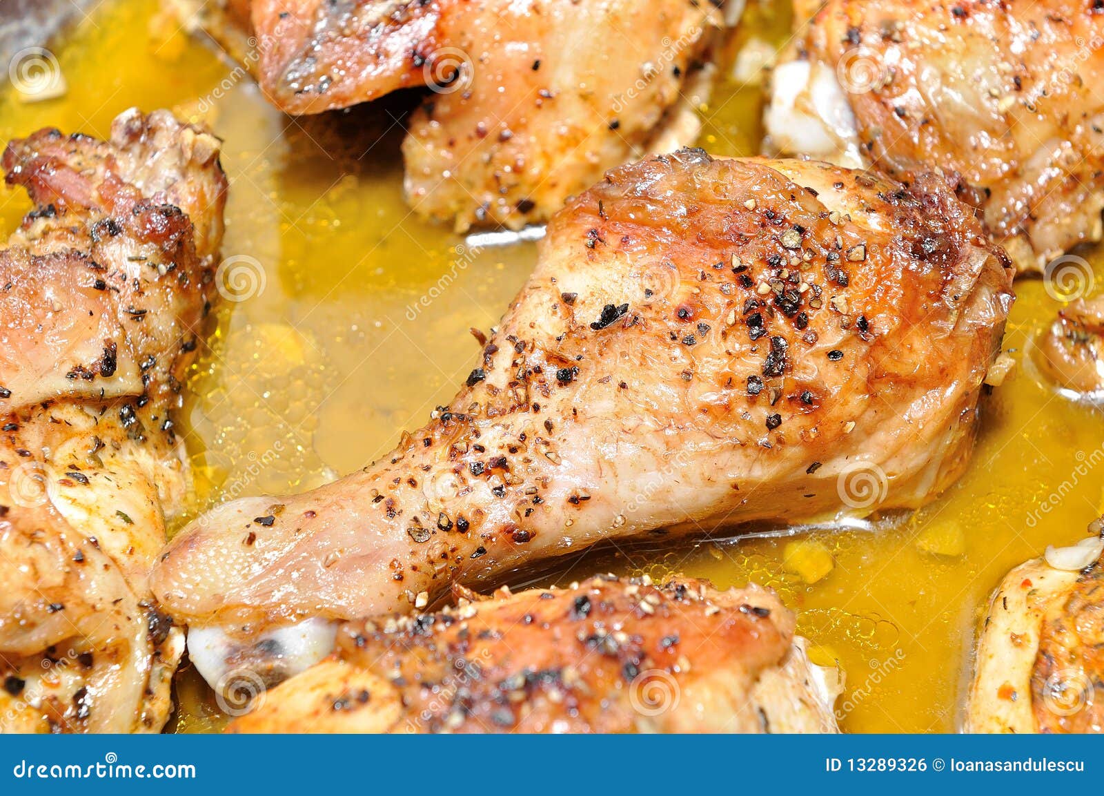 Roast chicken leg stock photo. Image of grilling, hungry - 13289326