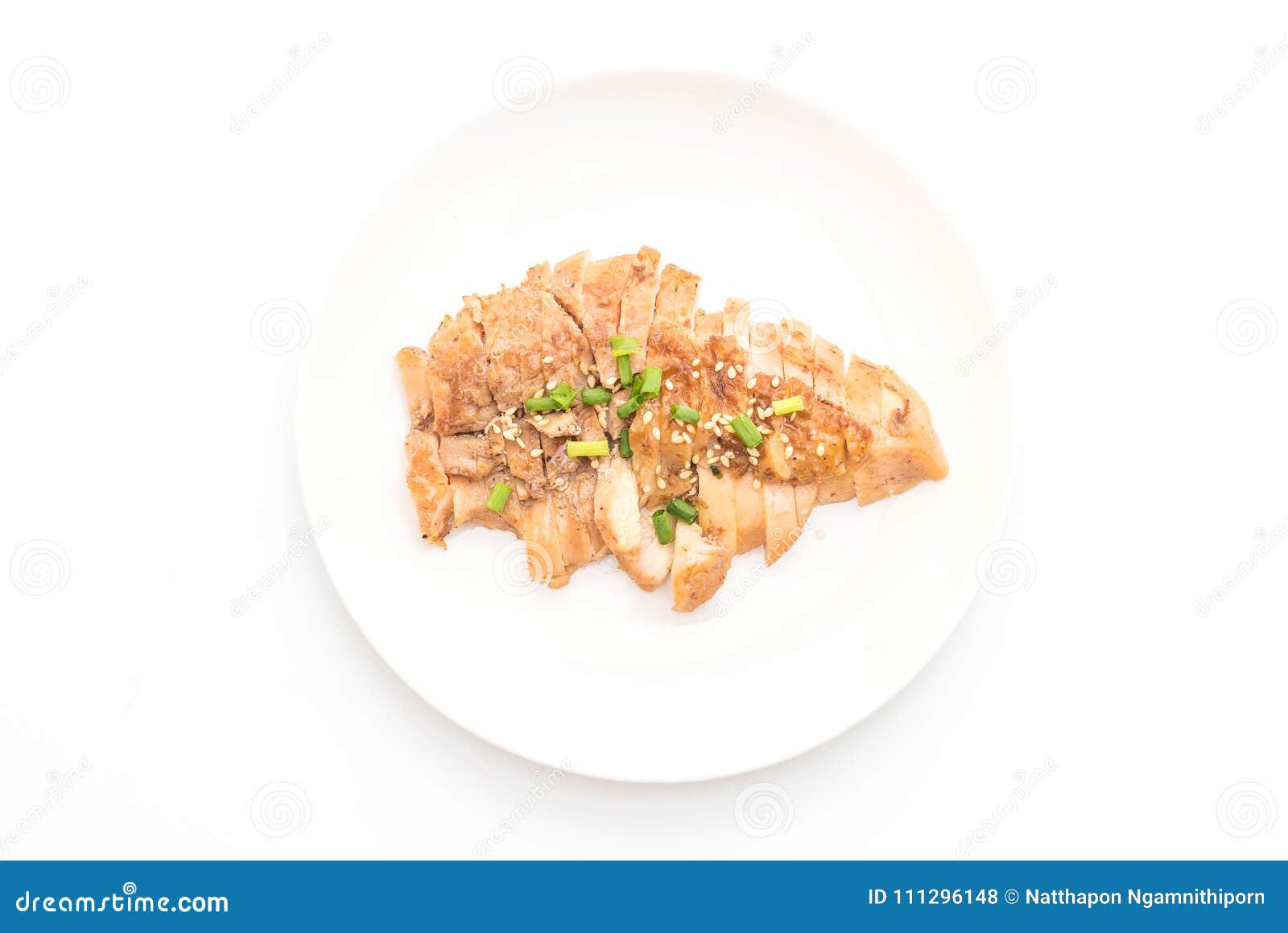 Roast chicken on plate stock photo. Image of meat, cuisine - 111296148