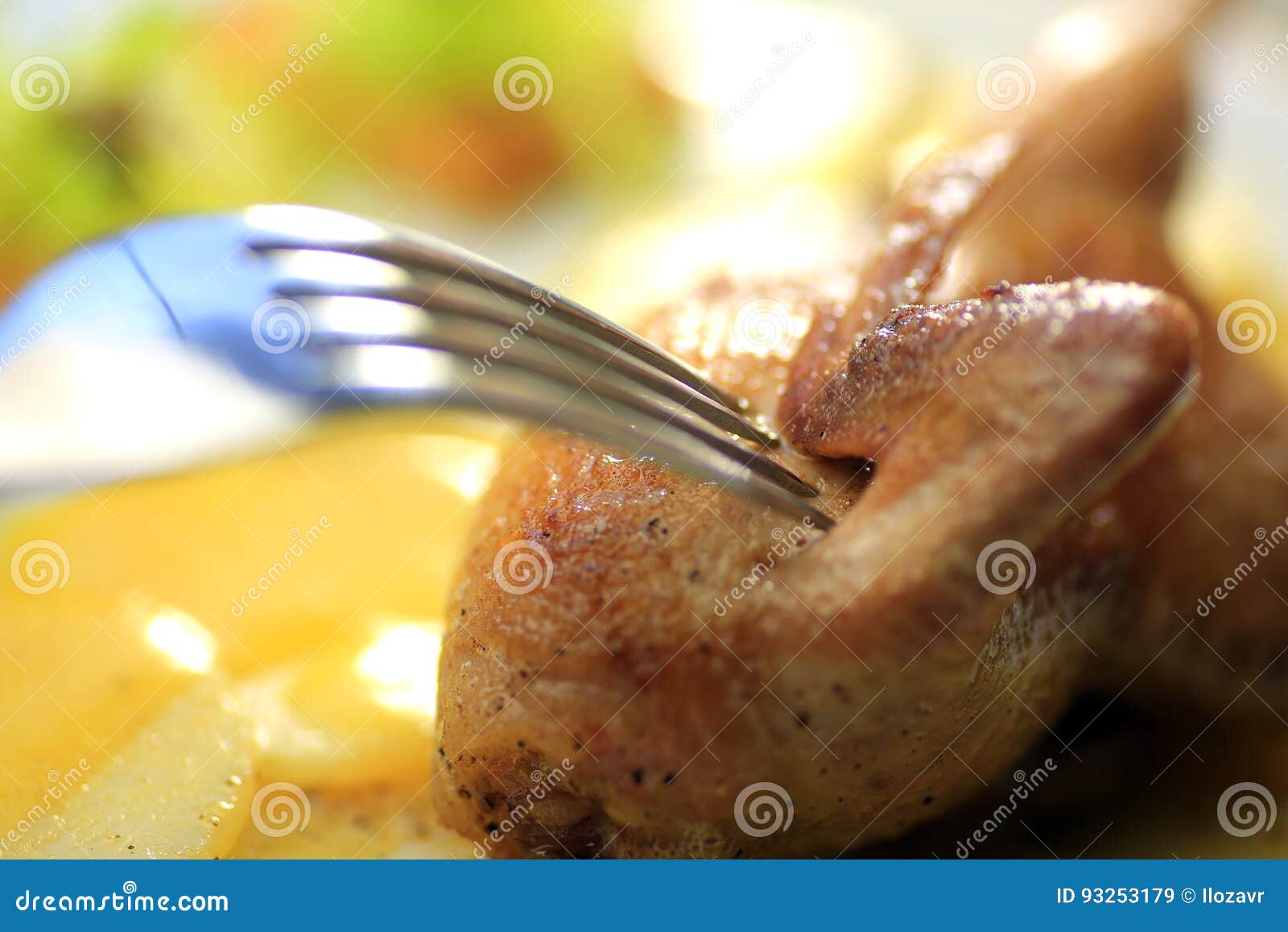 Roast Chicken, Quail on a Platter Stock Image - Image of quail, fried ...
