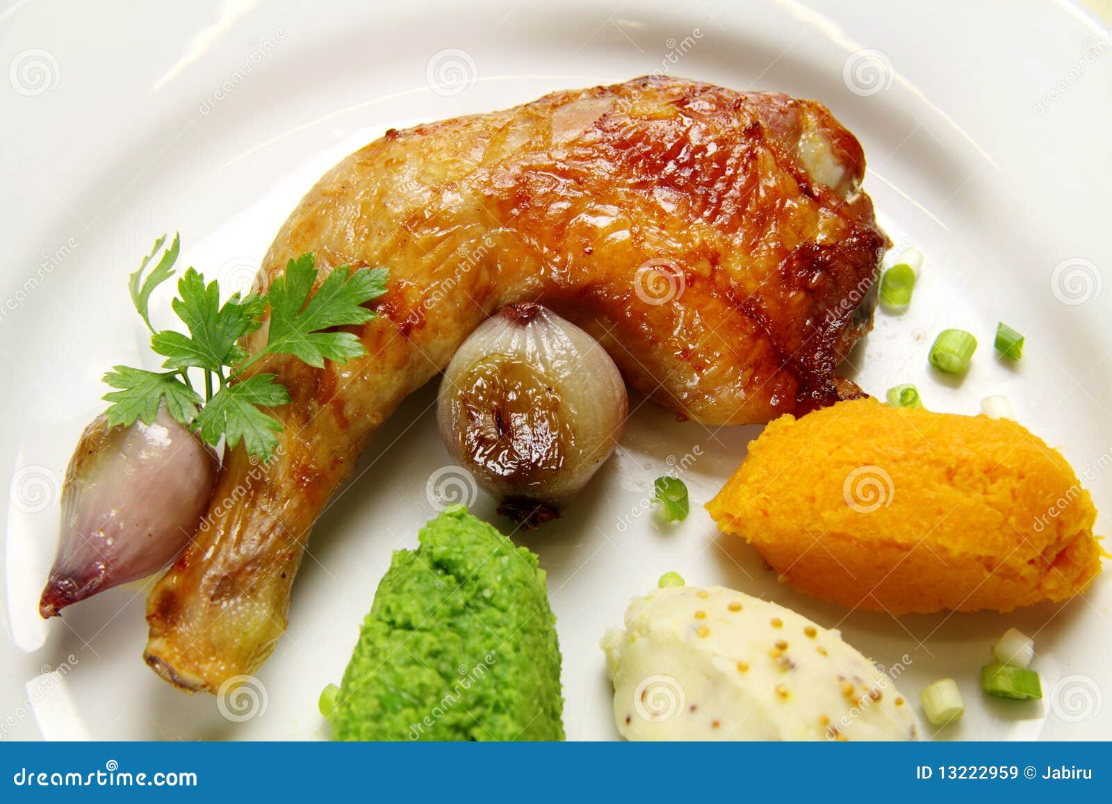 Roast Chicken Quarter stock image. Image of nourishment - 13222959