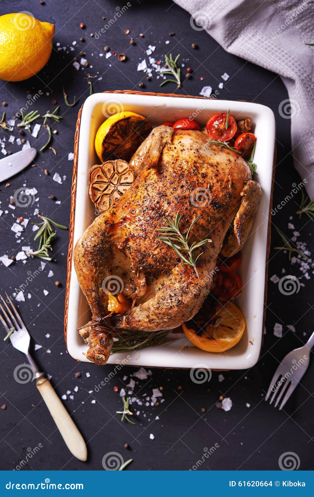 Roast chicken stock photo. Image of oven, golden, dinner - 61620664