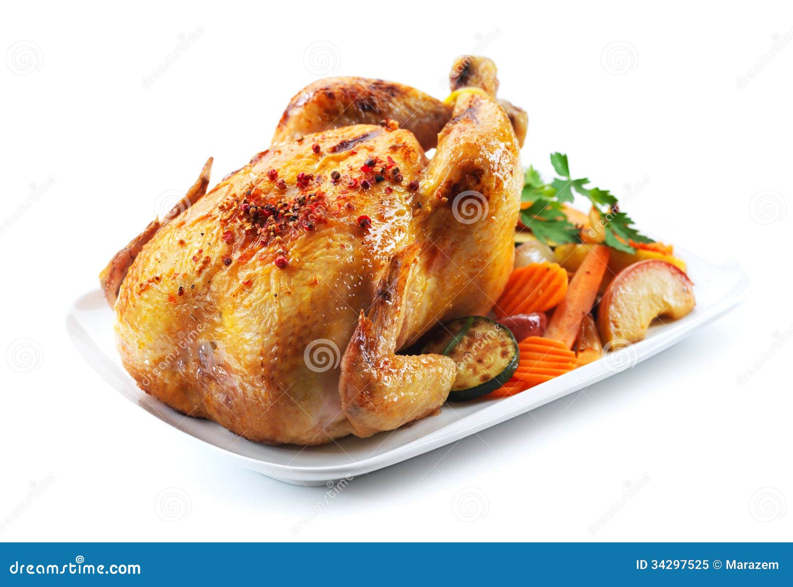 Roast chicken stock image. Image of glazed, baked, meat - 34297525