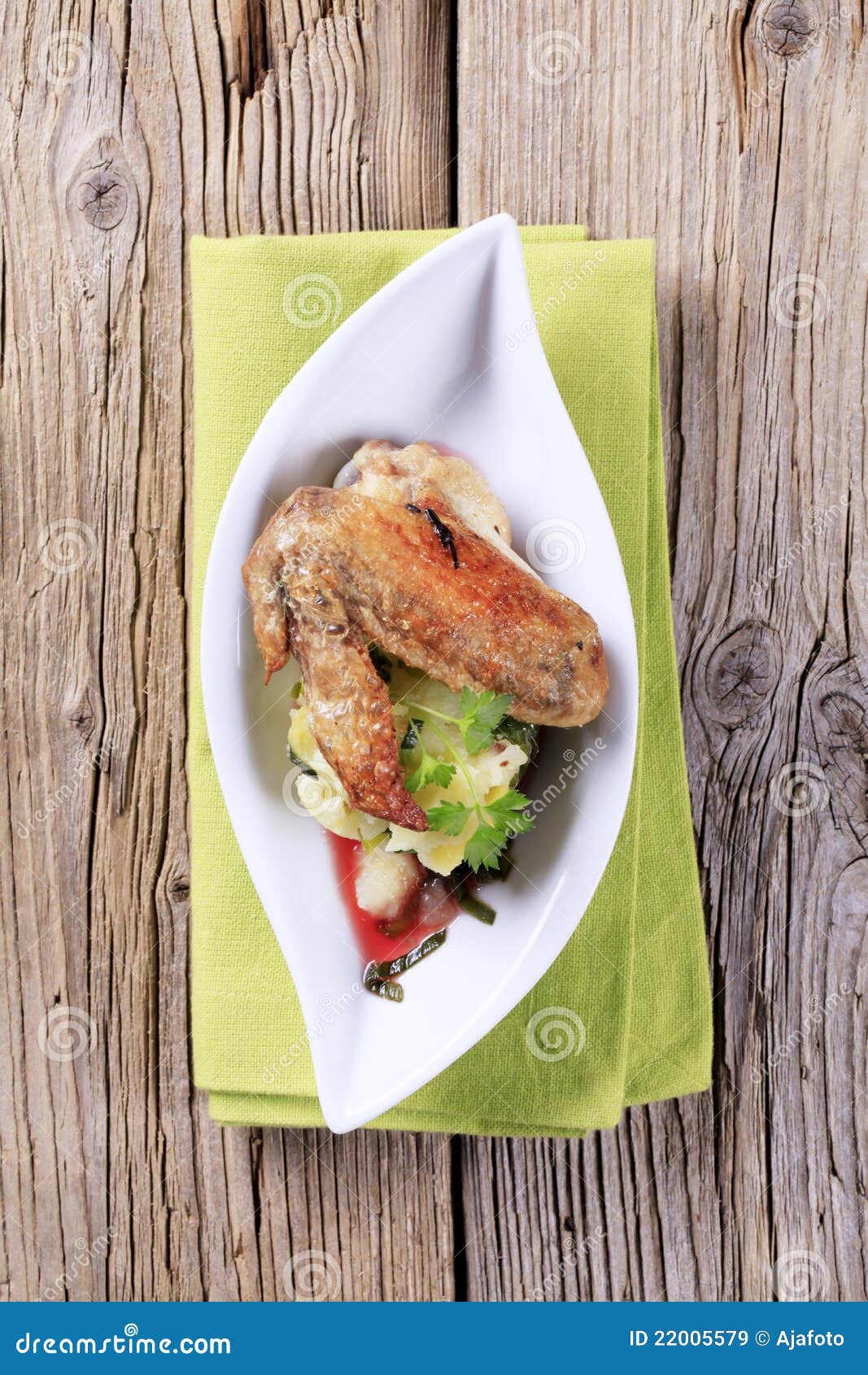 Roast Chicken Wing with Potatoes Stock Image - Image of dinner ...