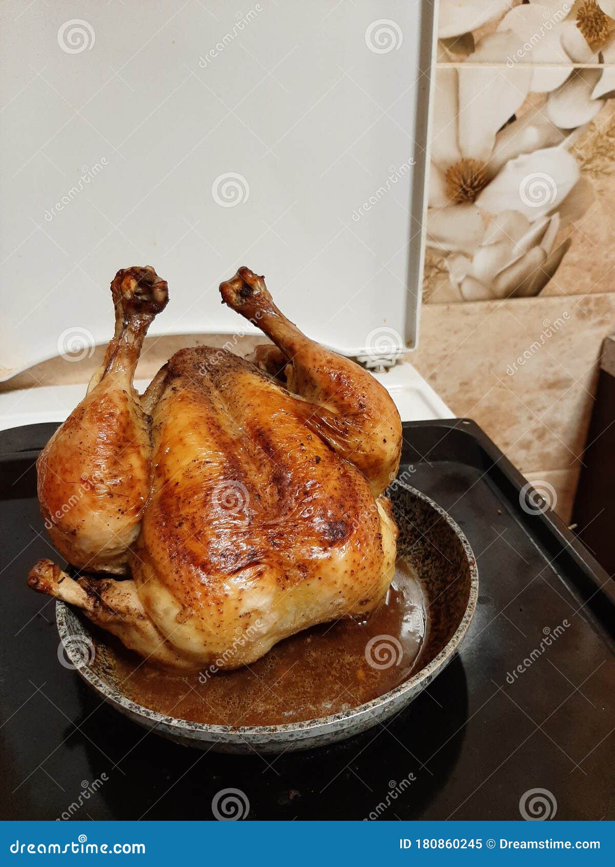 A Roast Chiken, the Food Looks Delicious Stock Image - Image of looks ...