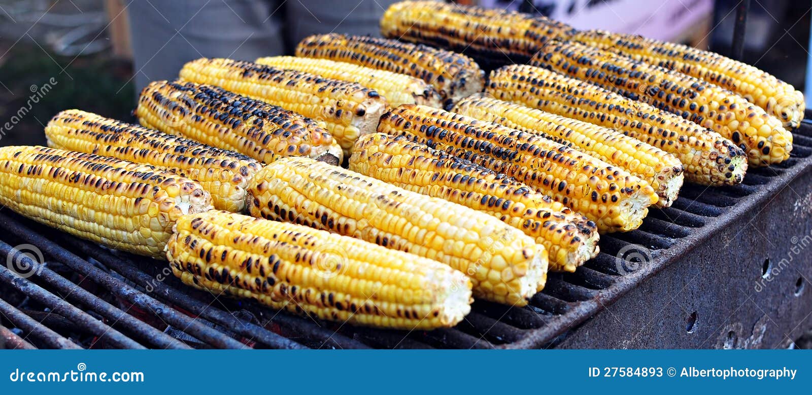 Roast corn stock image. Image of cook, corncob, gourmet - 27584893