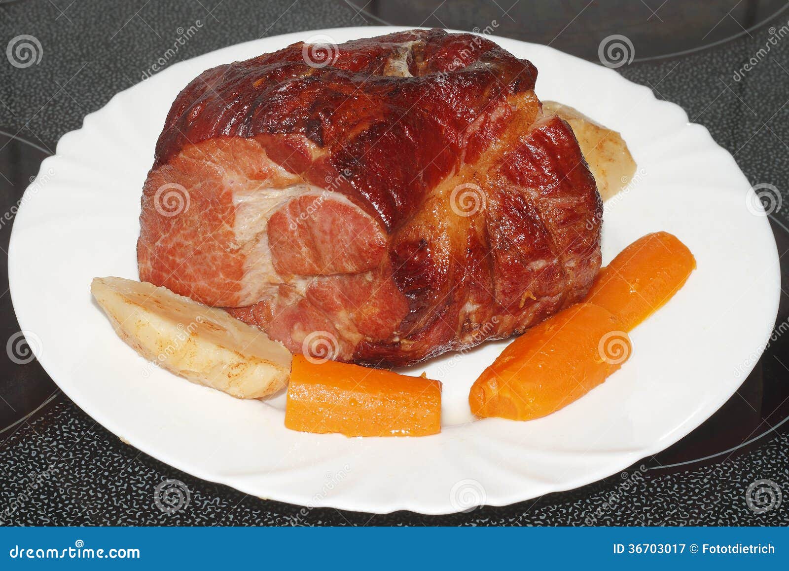 Roast cured pork stock image. Image of gravy, horizontal - 36703017