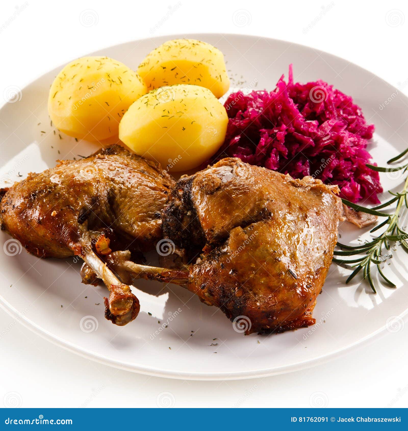 Roast Duck Legs and Vegetables Stock Image - Image of horizontal ...