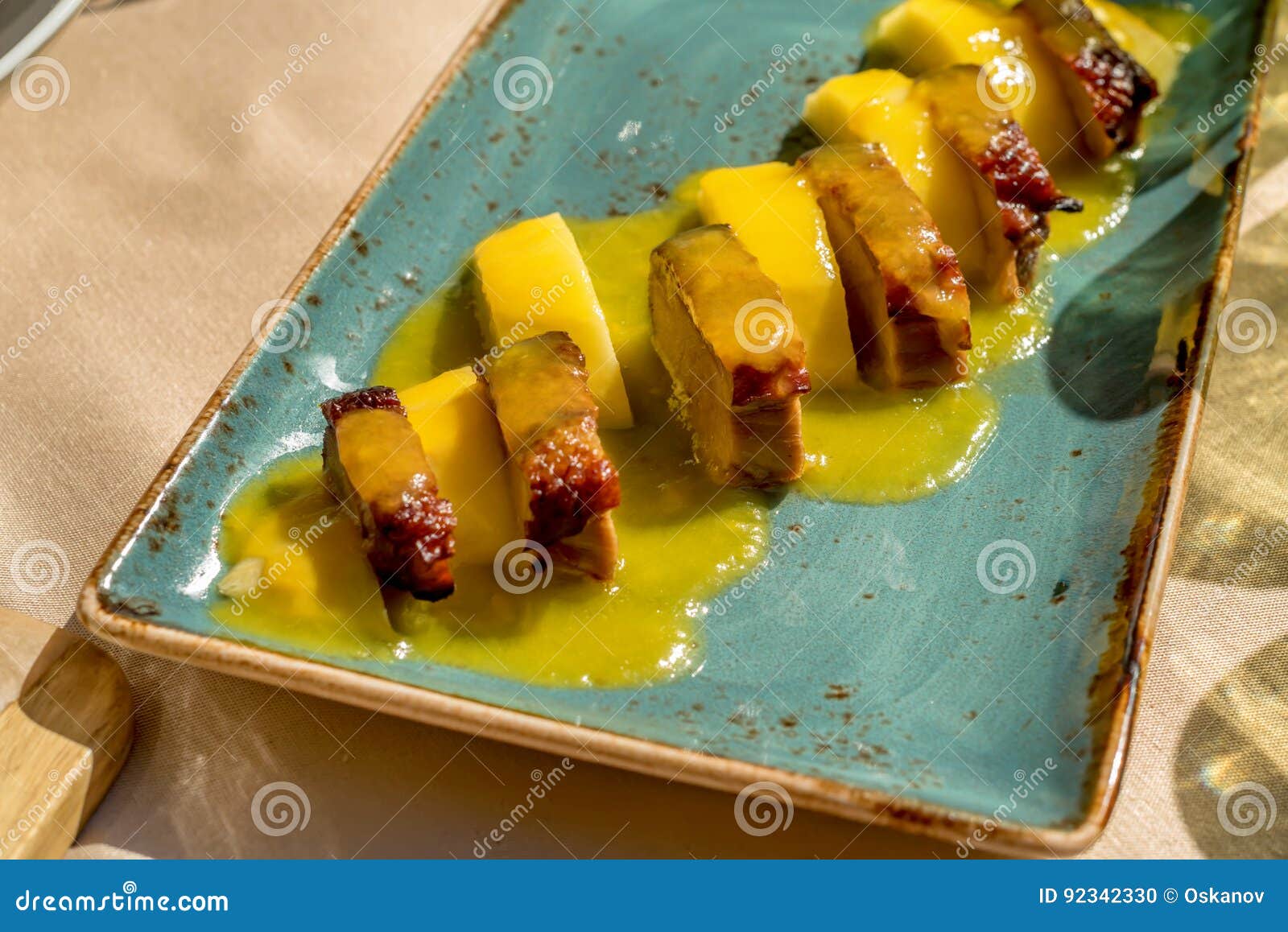 Roast duck with mango stock photo. Image of crispy, dish - 92342330