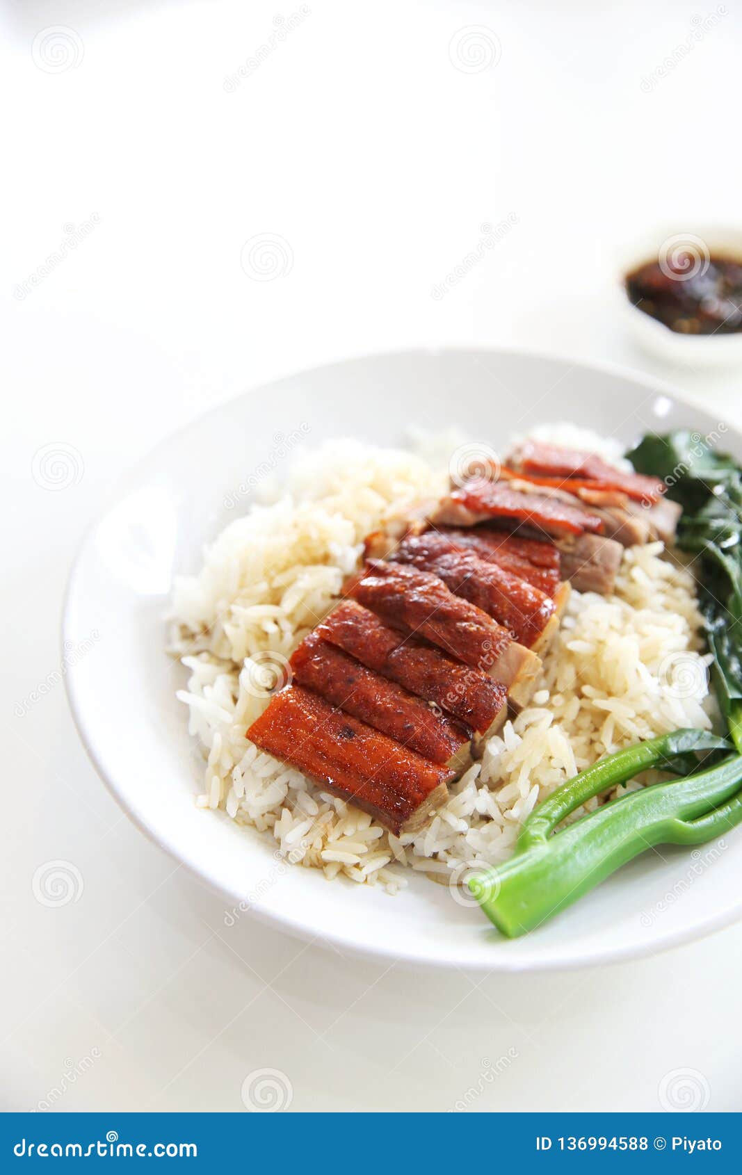 Roast duck over rice stock photo. Image of roast, china - 136994588