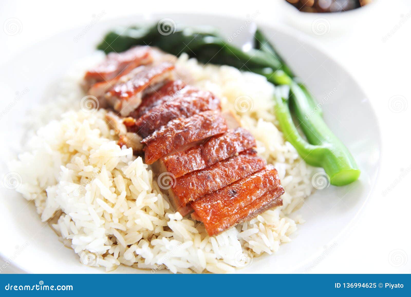 Roast duck over rice stock image. Image of gourmet, thai - 136994625