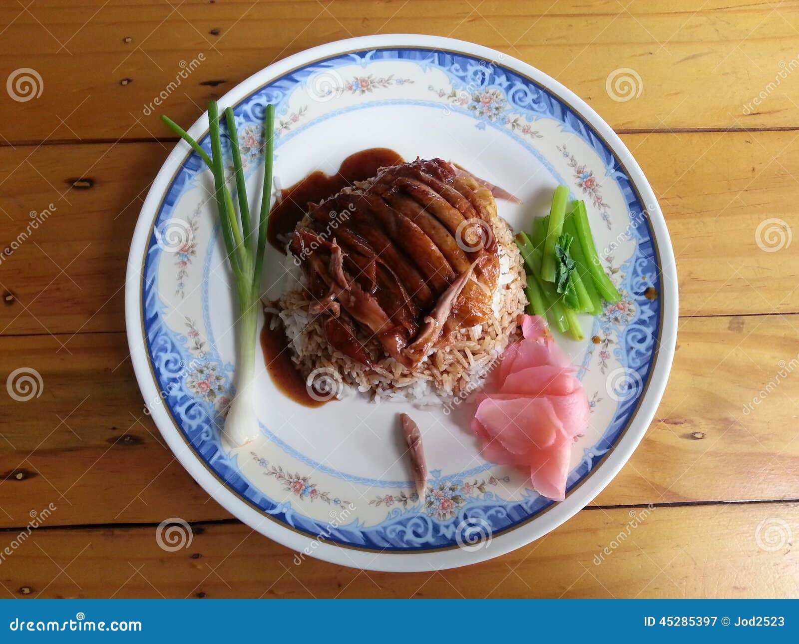 Roast duck over rice stock image. Image of cuisine, fast - 45285397