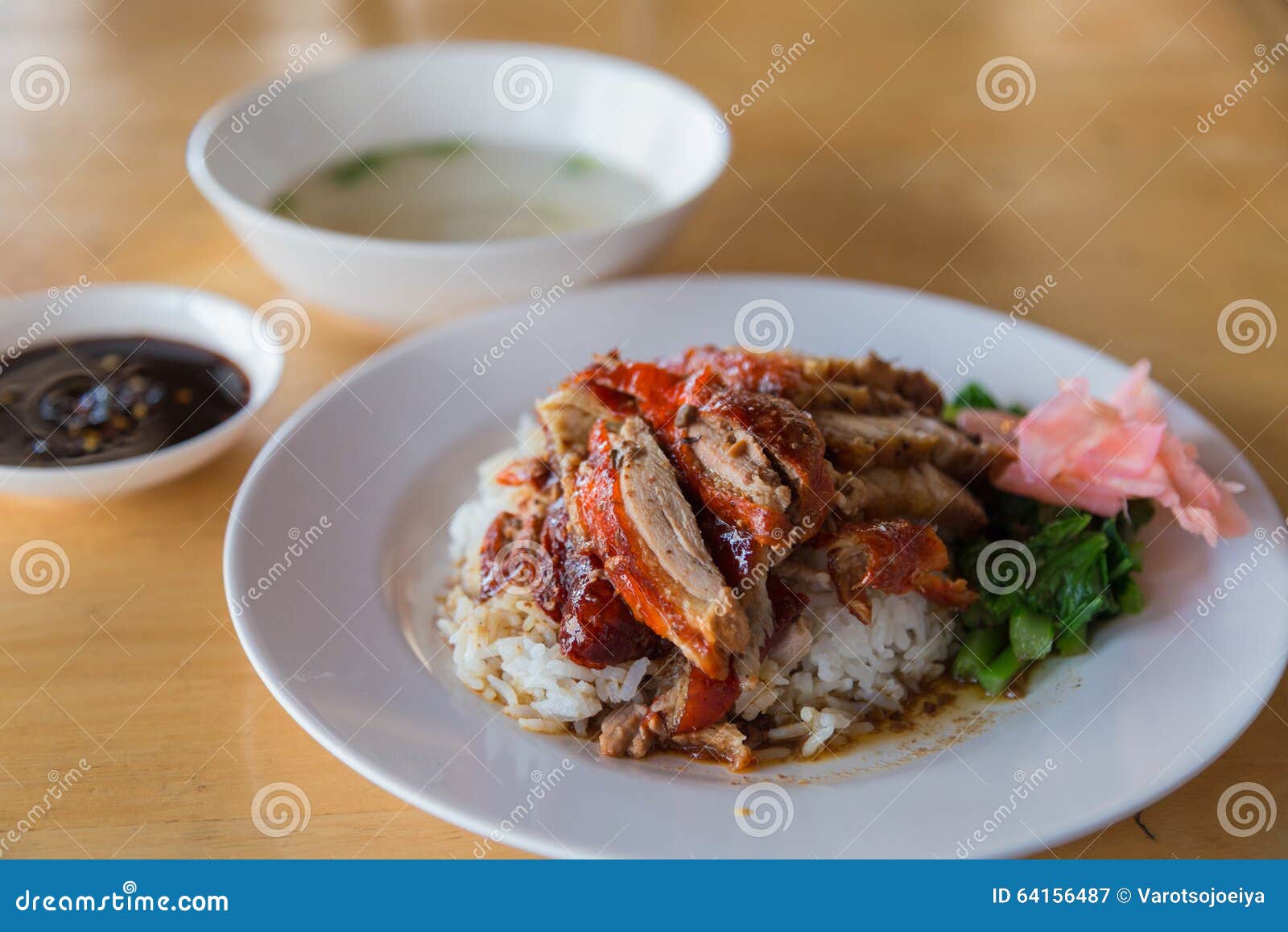 Roast duck over rice stock image. Image of style, duck - 64156487