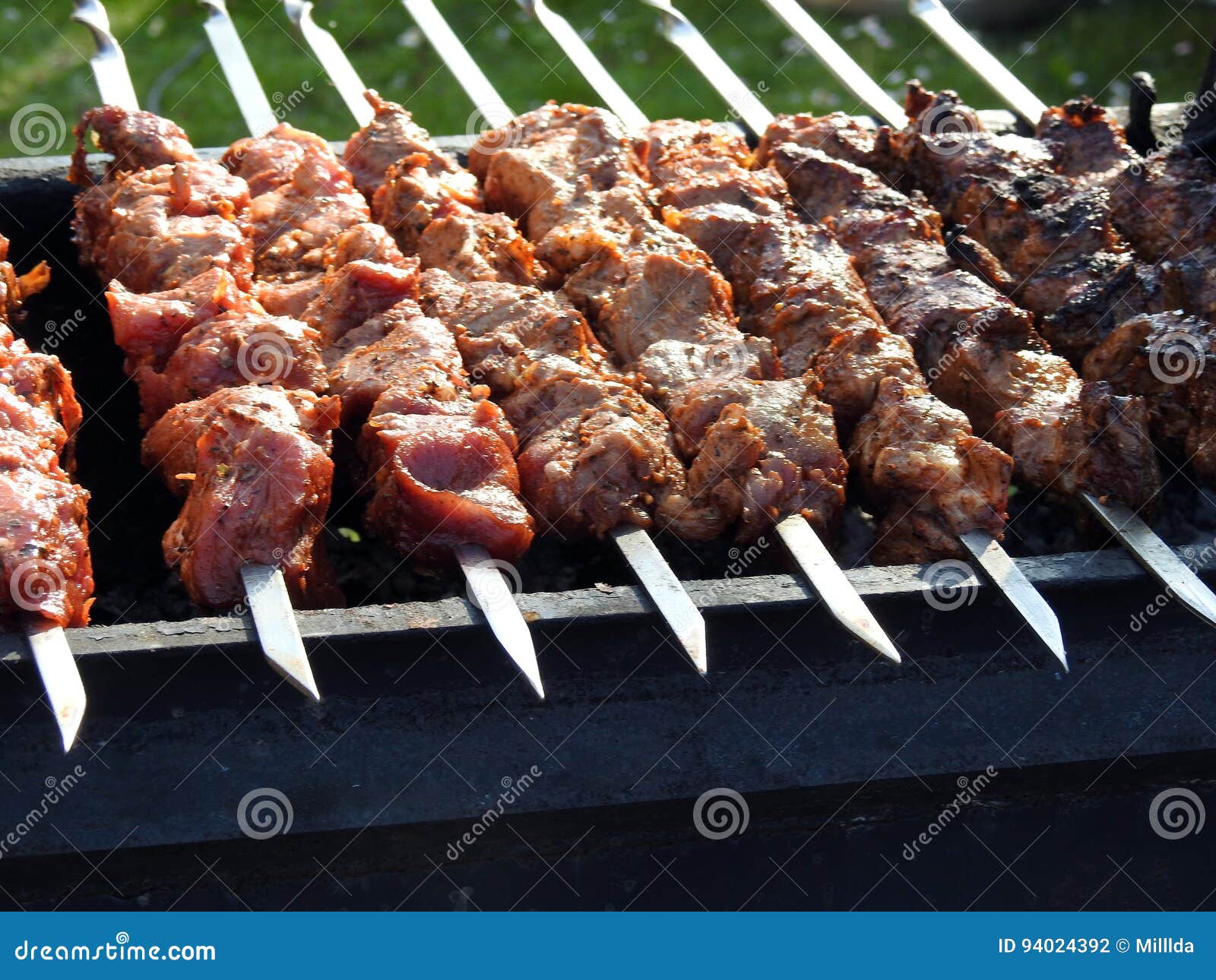 Roast on fire stock photo. Image of meat, fresh, piece - 94024392