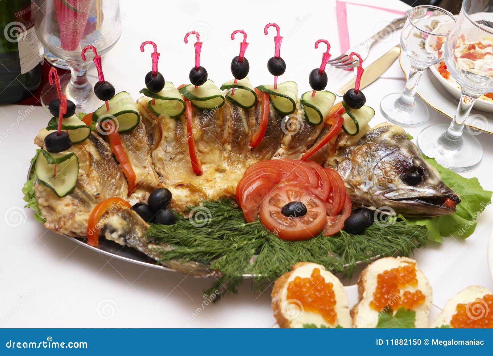 Roast fish stock photo. Image of butter, dill, feast - 11882150