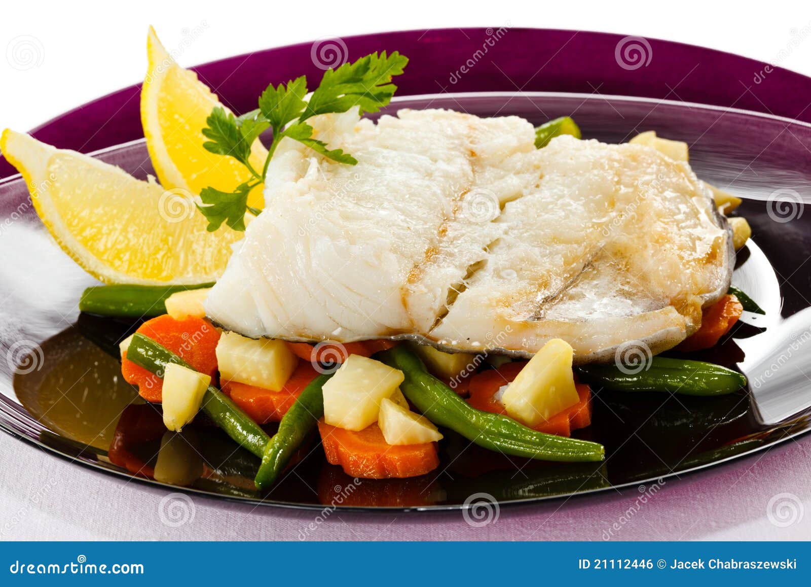 Roast fish fillet stock photo. Image of horizontal, delicious - 21112446