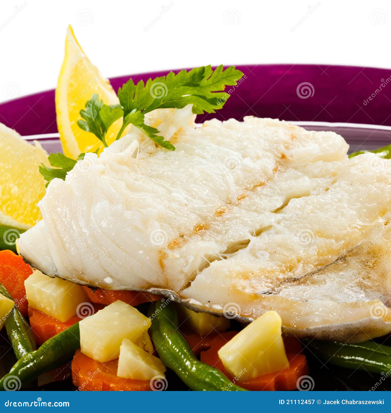 Roast fish fillet stock image. Image of carrots, boil - 21112457