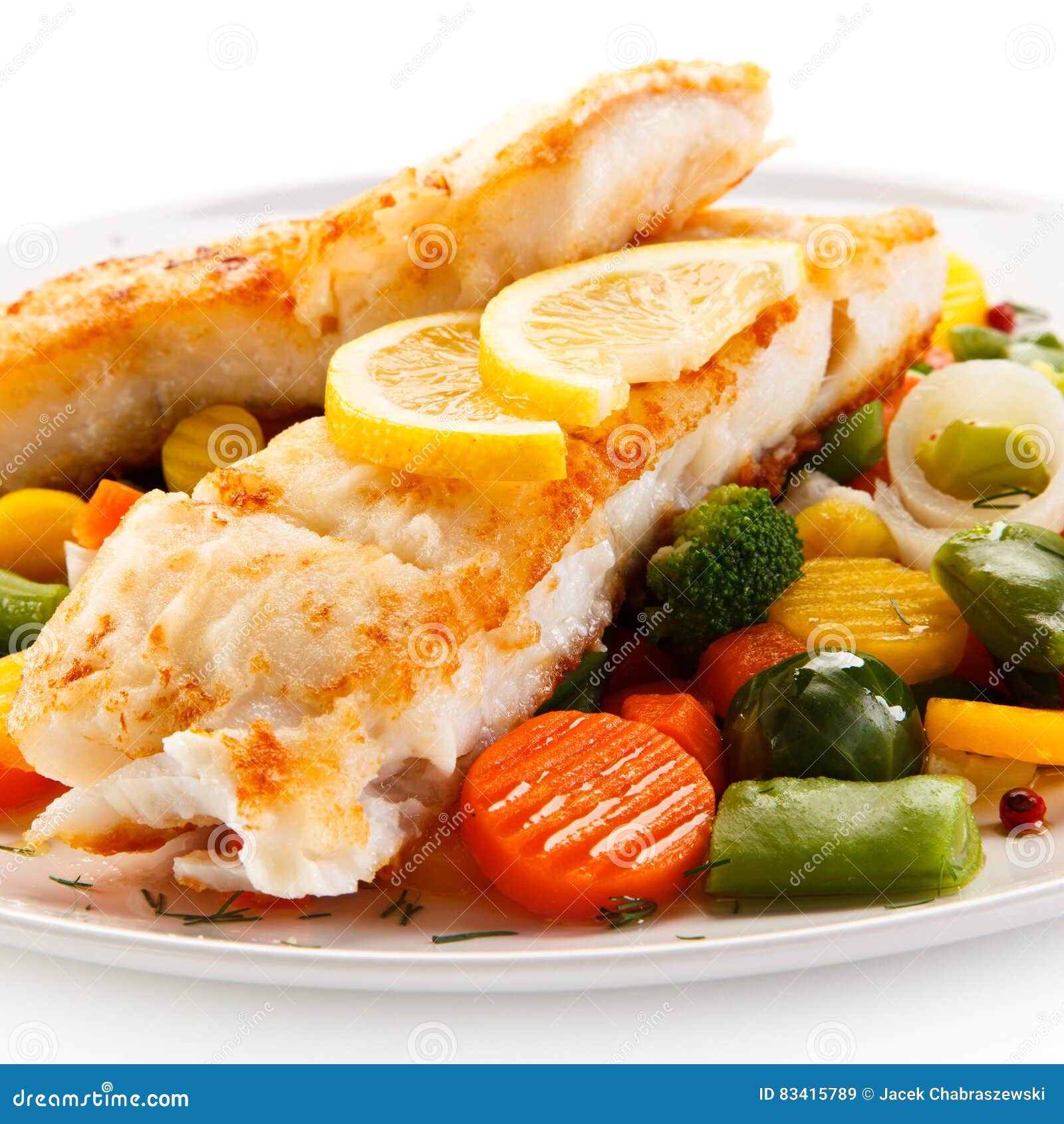 Roast fish fillet stock image. Image of grill, filet - 83415789
