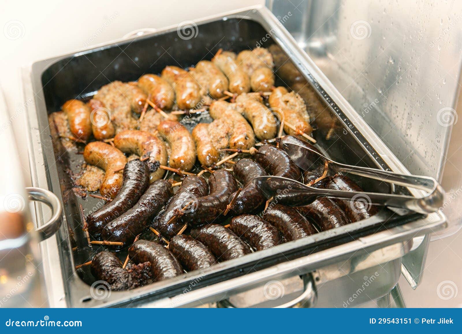 Roast Homemade Sausage and Black Pudding Stock Image - Image of grill ...