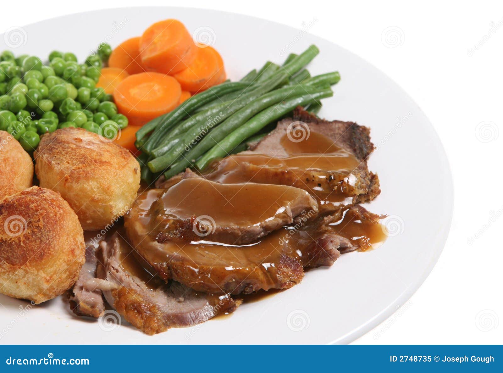 Roast Lamb Dinner stock image. Image of peas, gravy, english - 2748735