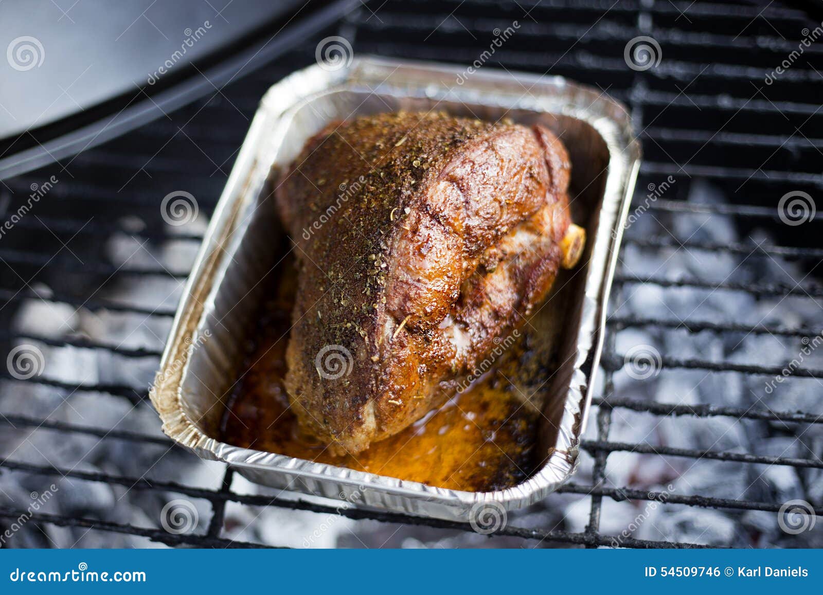 Lamb Rib On A Braai Or Barbeque Grid Cooking On A Fire Royalty-Free ...