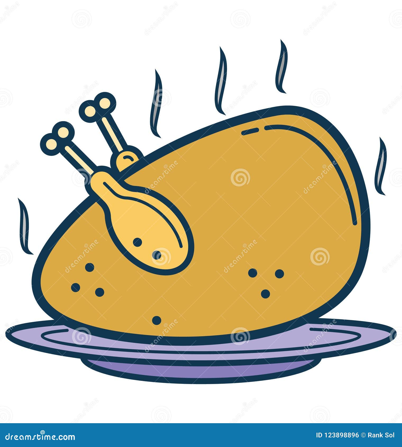 Roast Line Vector Isolated Icon Customized and Editable Stock Vector ...