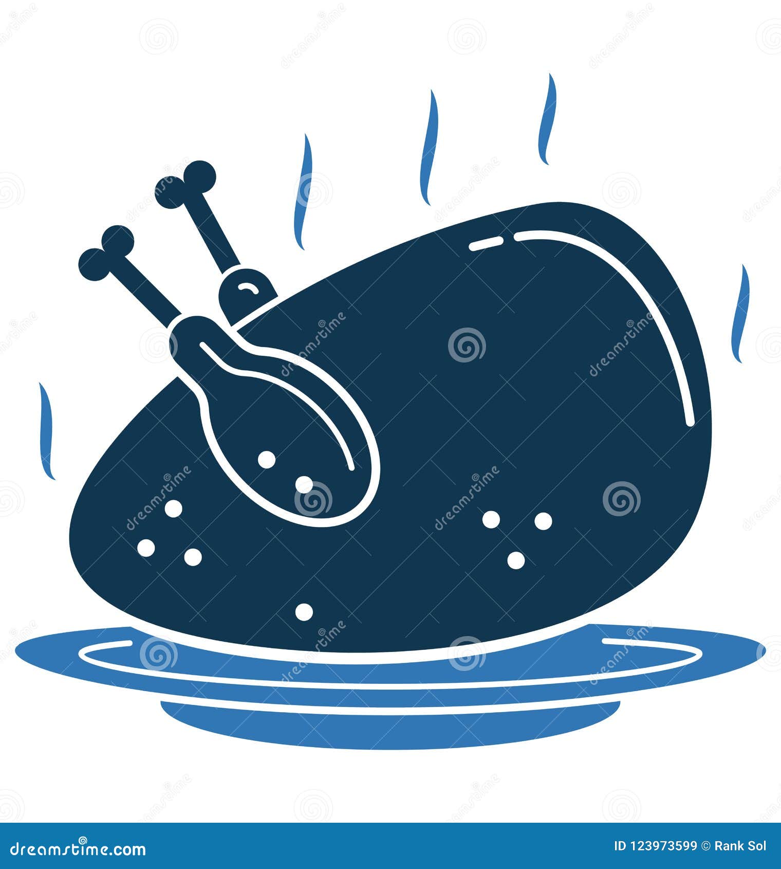 Roast Line Vector Isolated Icon Customized and Editable Stock Vector ...