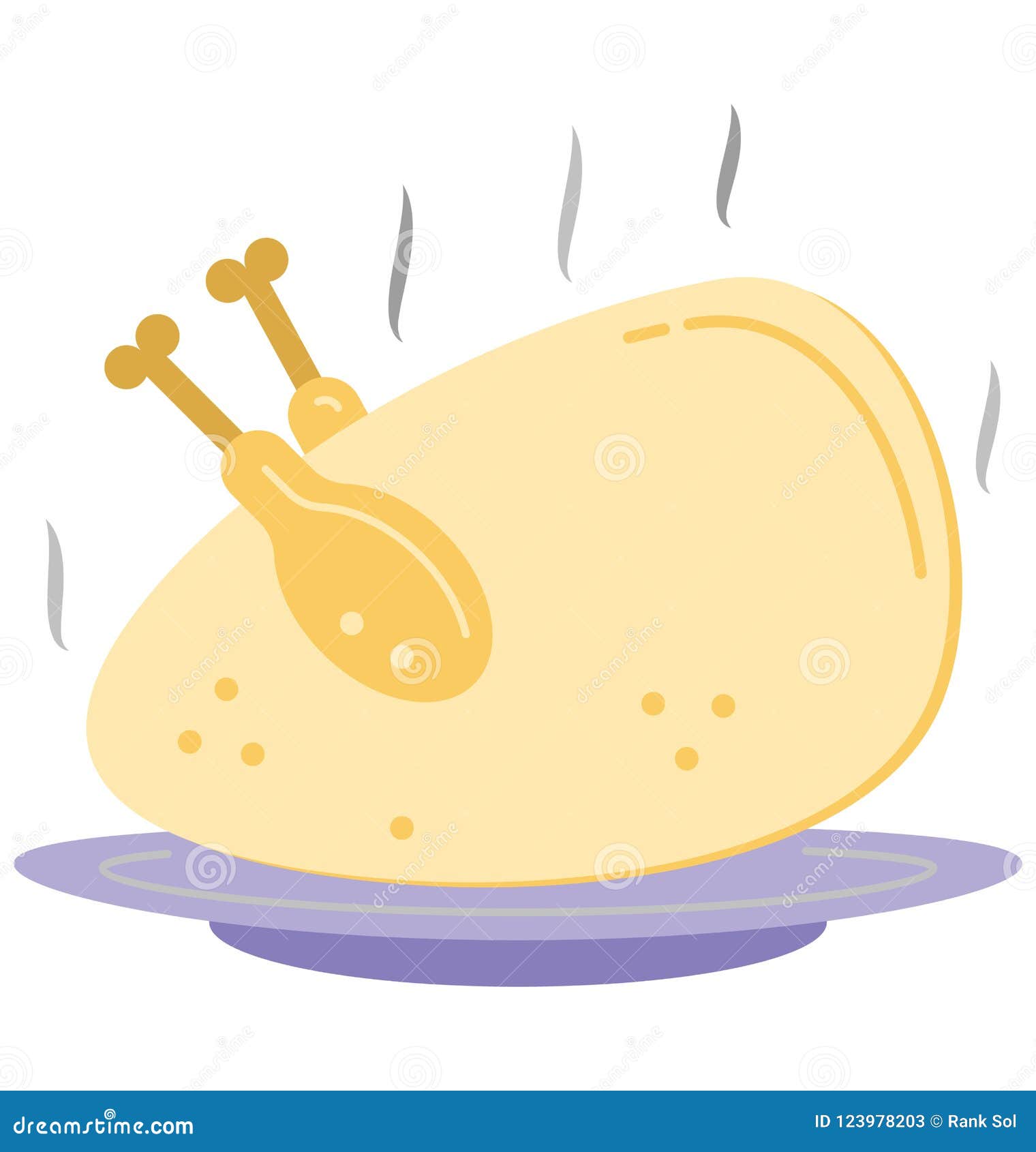 Roast Line Vector Isolated Icon Customized and Editable Stock Vector ...