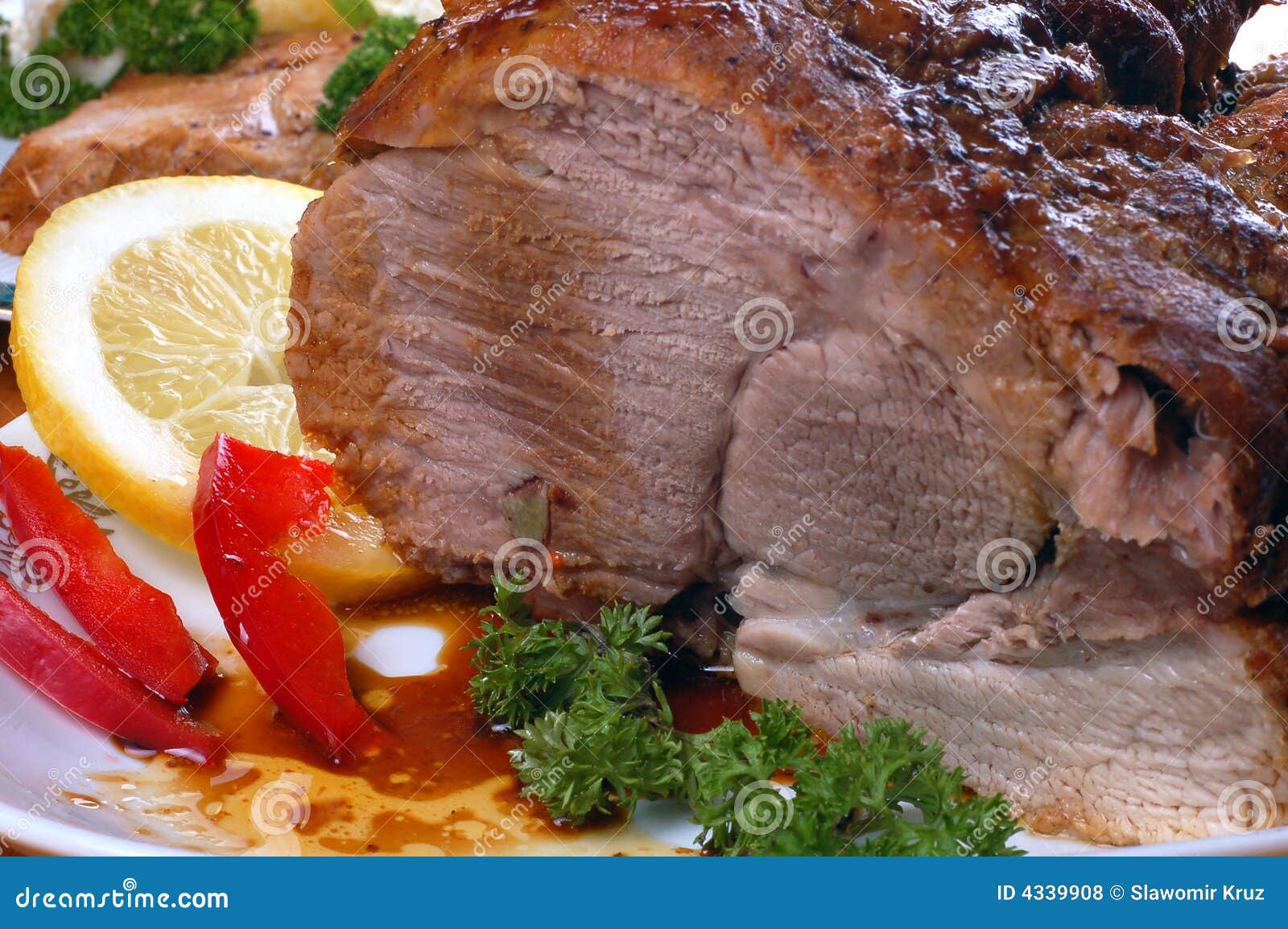 Roast-meat stock photo. Image of hunger, hungry, pork - 4339908