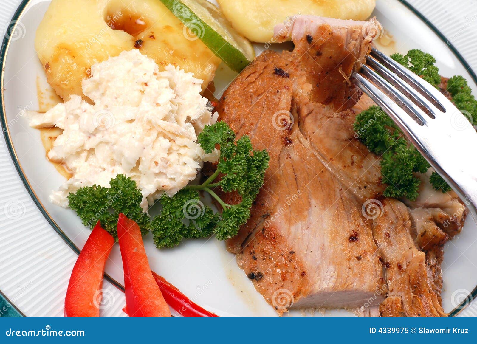 Roast-meat stock image. Image of restaurant, delicious - 4339975